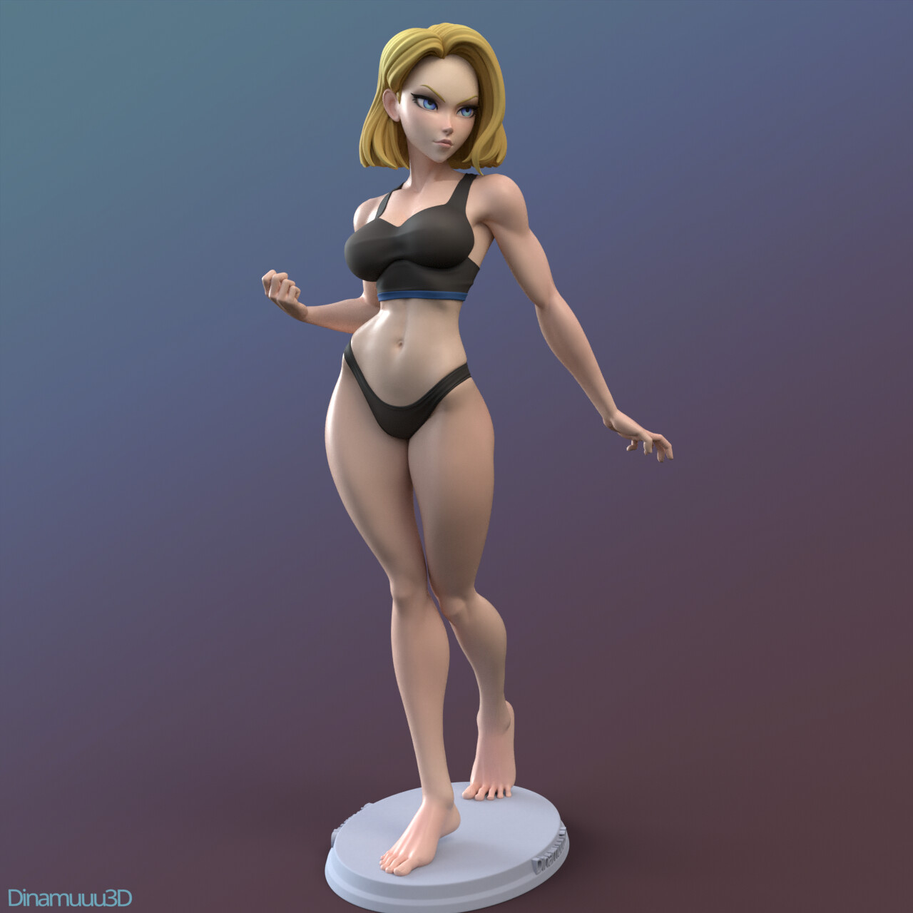 Dinamuuu 3D - Android 18 3D Print Model STL
