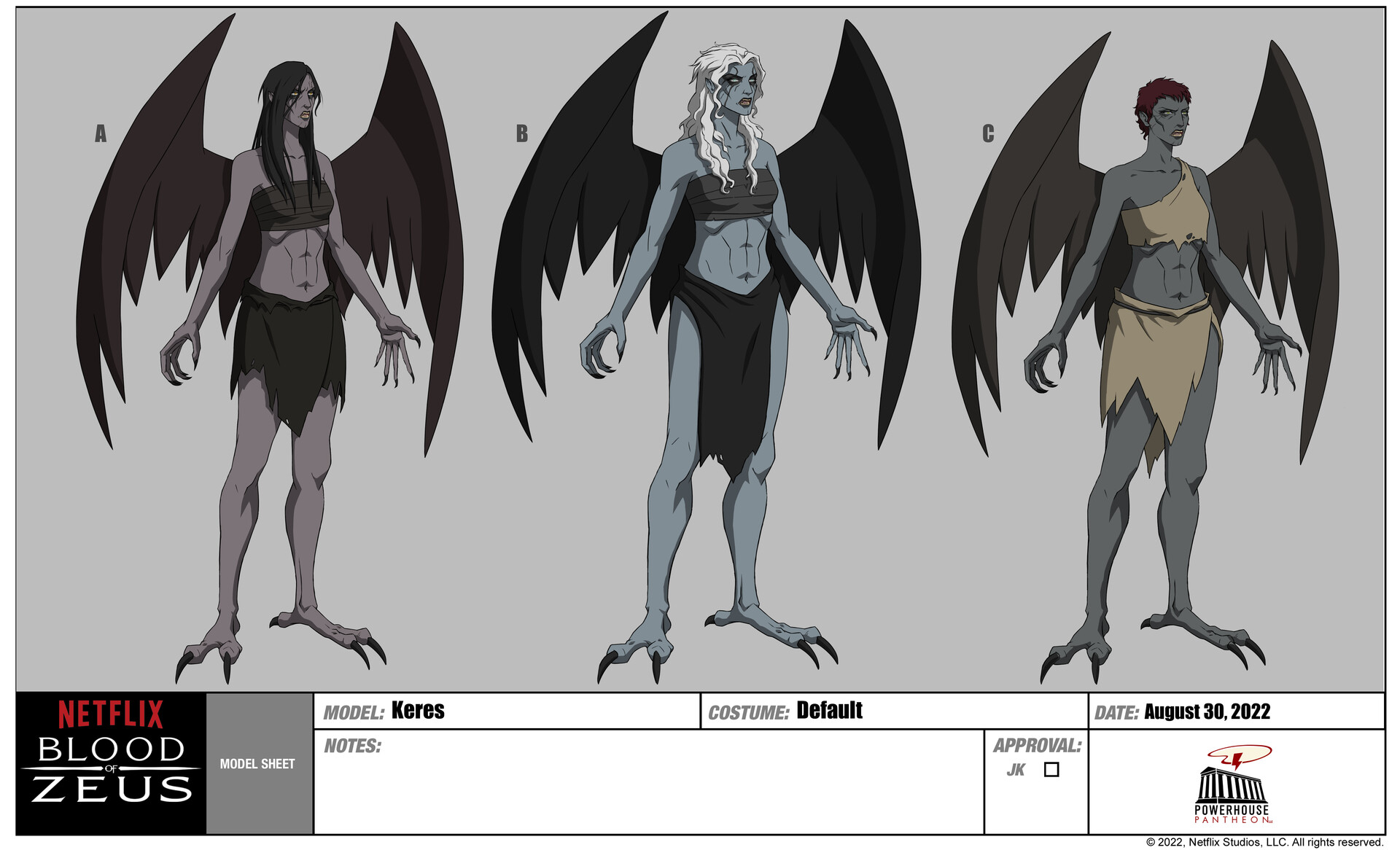 Steven-Wayne Ellison - Blood of Zeus Season 2 : Keres Character Designs
