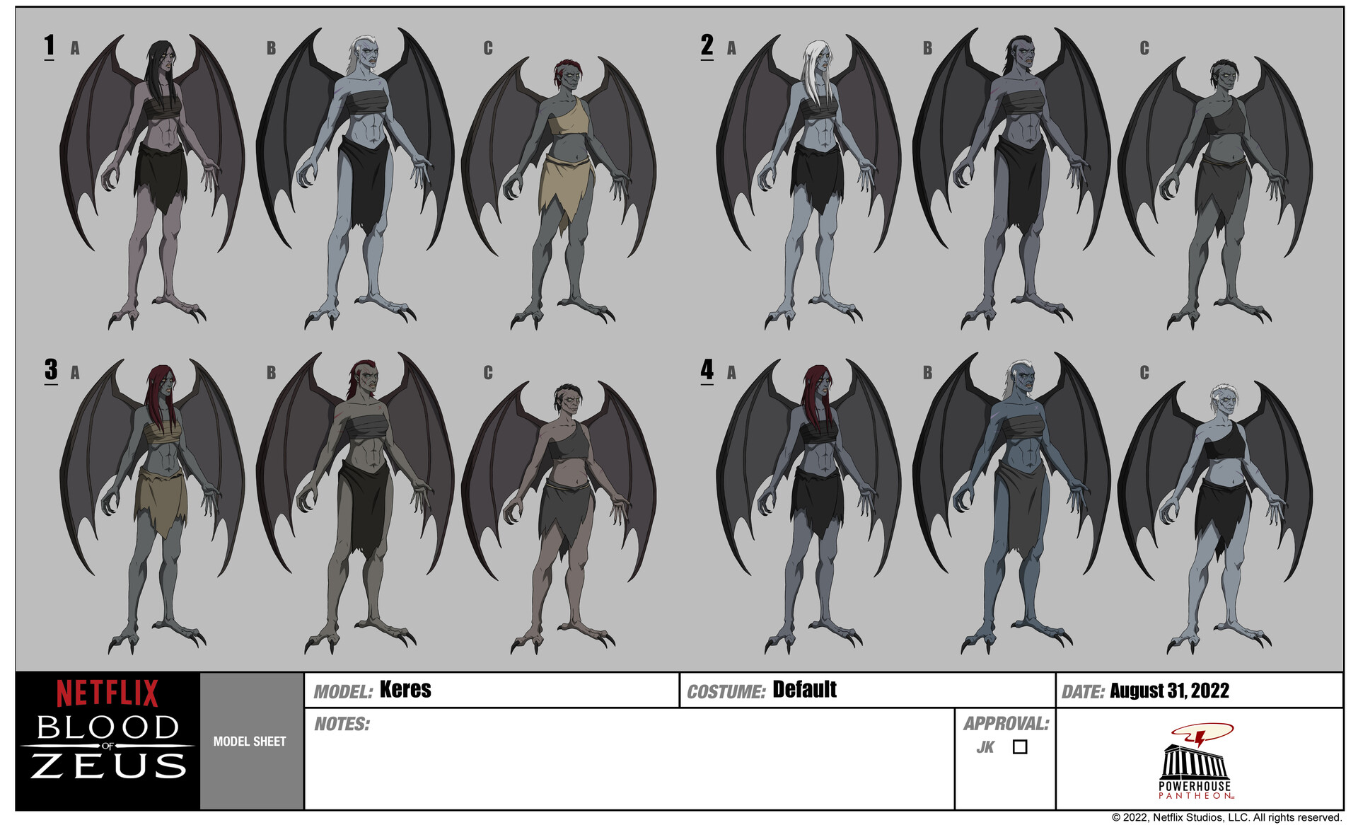 Steven-Wayne Ellison - Blood of Zeus Season 2 : Keres Character Designs