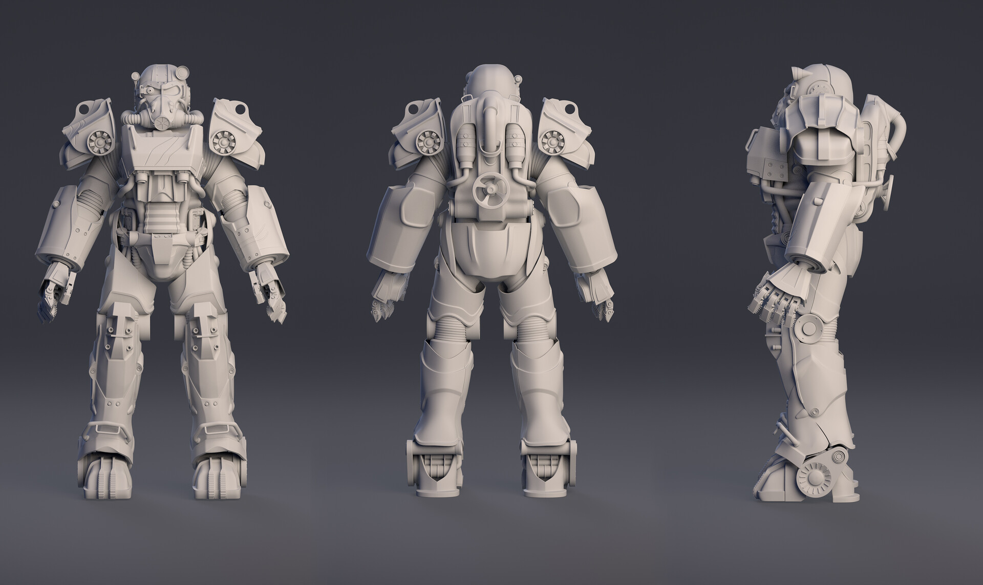 Santiago Díaz - Power Armor T-60 Fallout Modeling