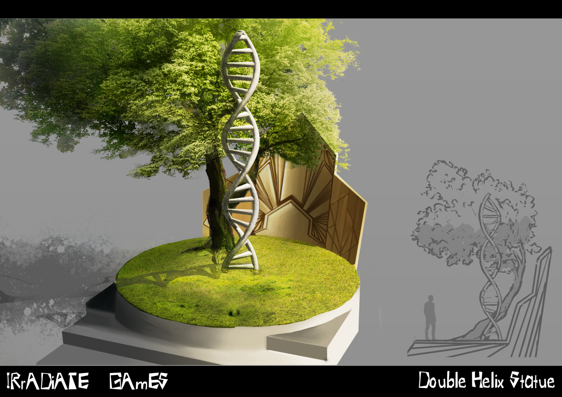 ArtStation - Double Helix Statue