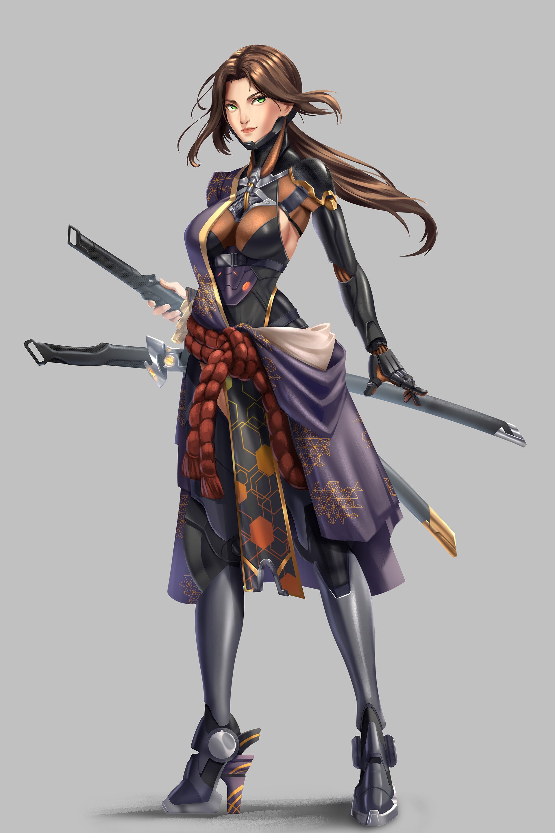 ArtStation - Cyberpunk Samurai Girl