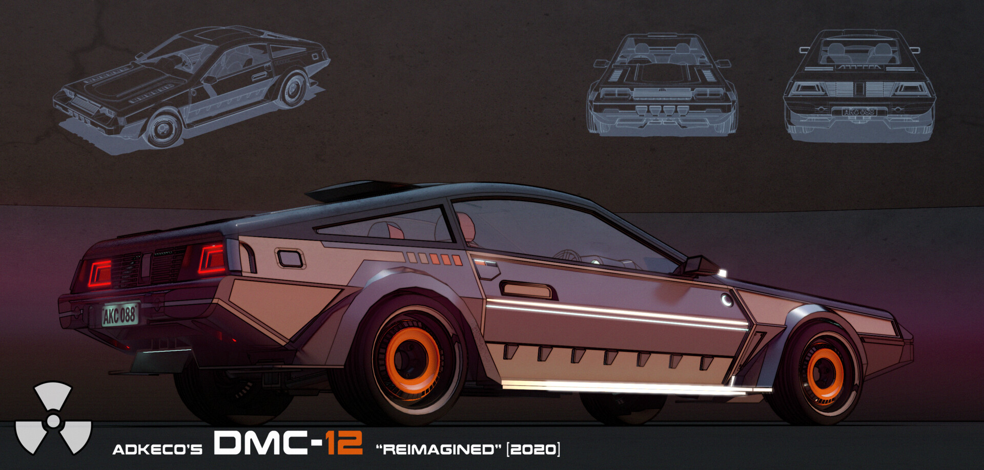 ArtStation - Adkeco's DMC-12 Reimagined - Rear View