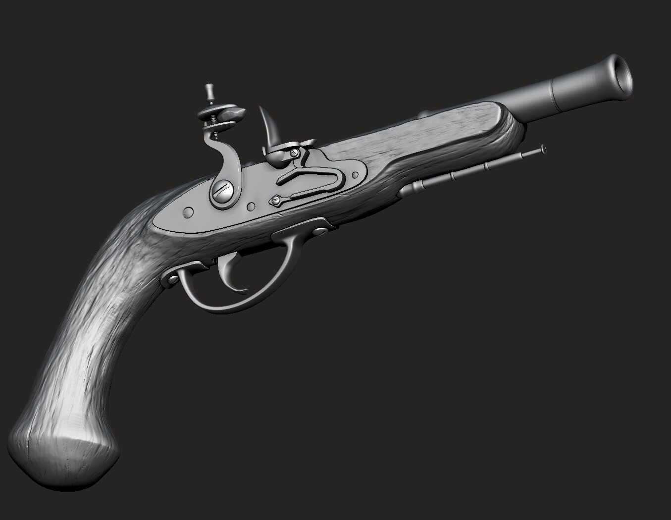 ArtStation - Flintlock pistol sculpt