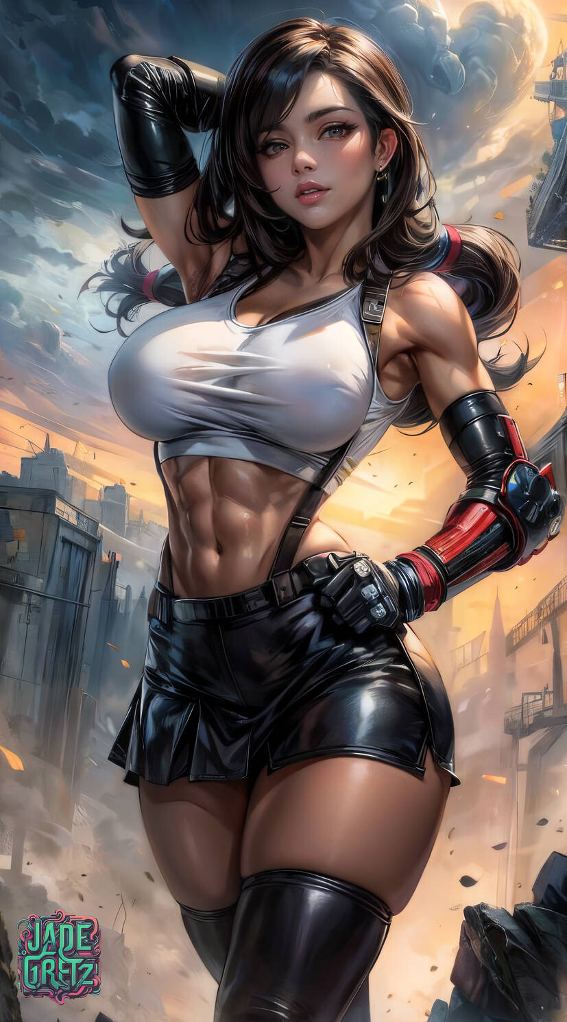 ArtStation - Crimson Vigilante: Tifa's Triumph by Jade Gretz