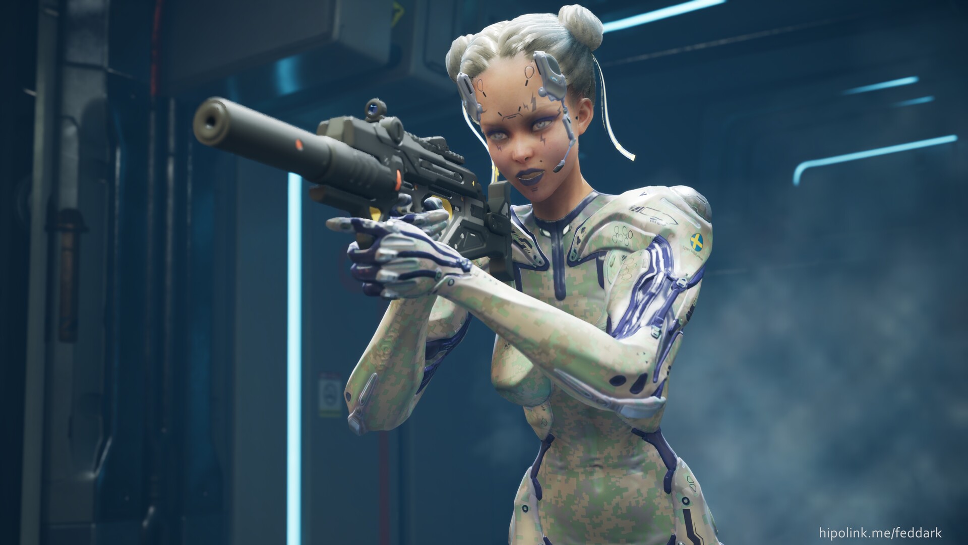 ArtStation - Cyber Female Soldier