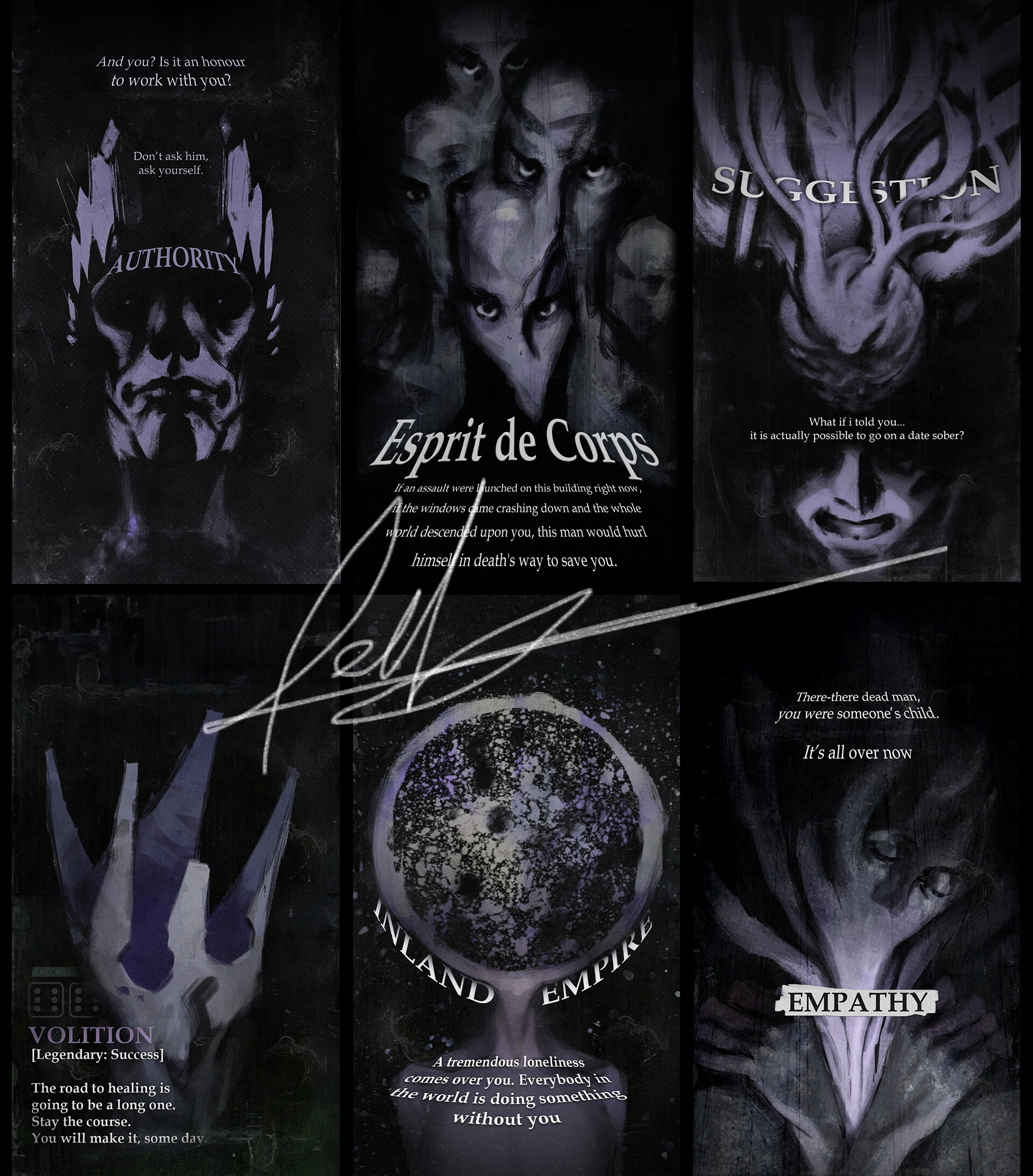 ArtStation - Disco Elysium Skill Tree art Part 2: Psyche