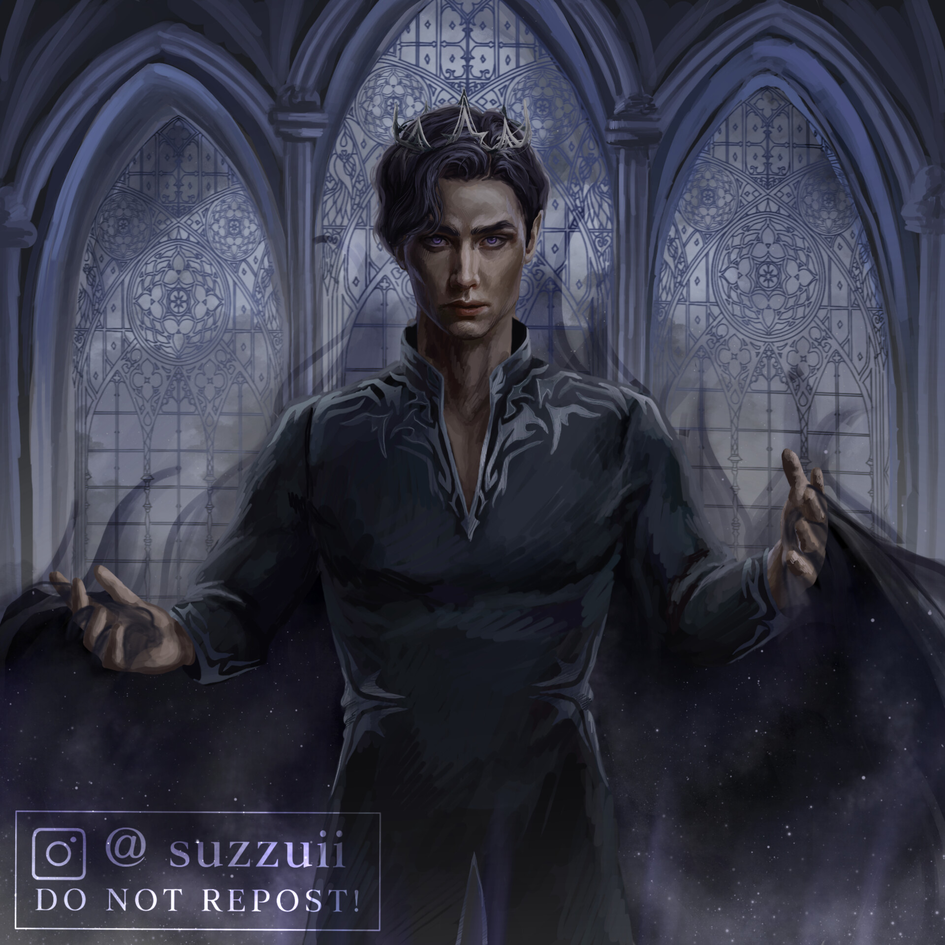 ArtStation - book illustration “A court of thorn and roses” Rhysand
