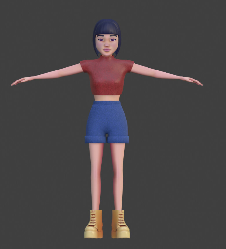 ArtStation - Original character modeled in Maya