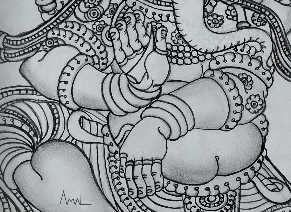 kerala mural coloring pages