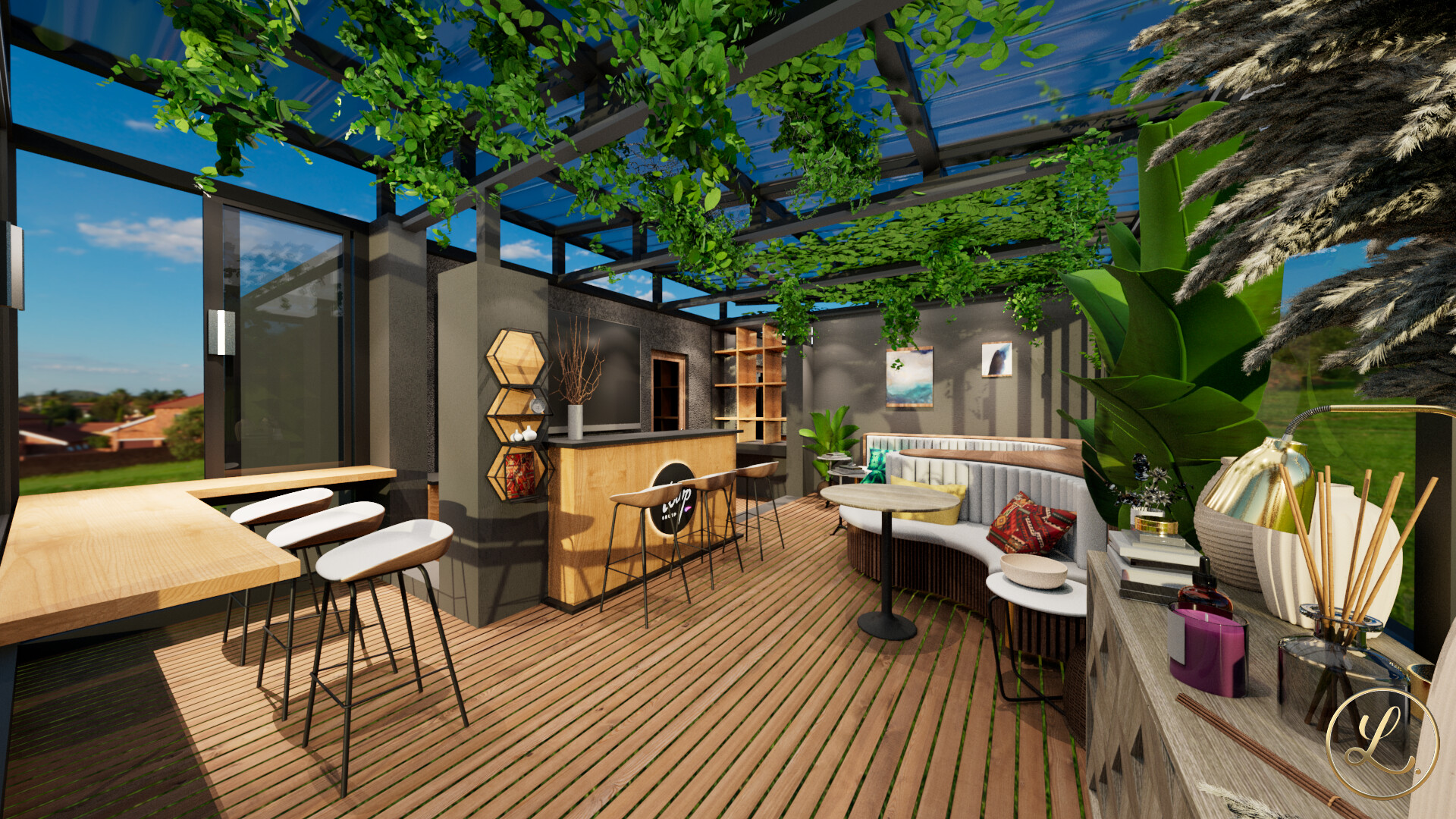 ArtStation - Outdoor Wooden Deck Pre Visualisation