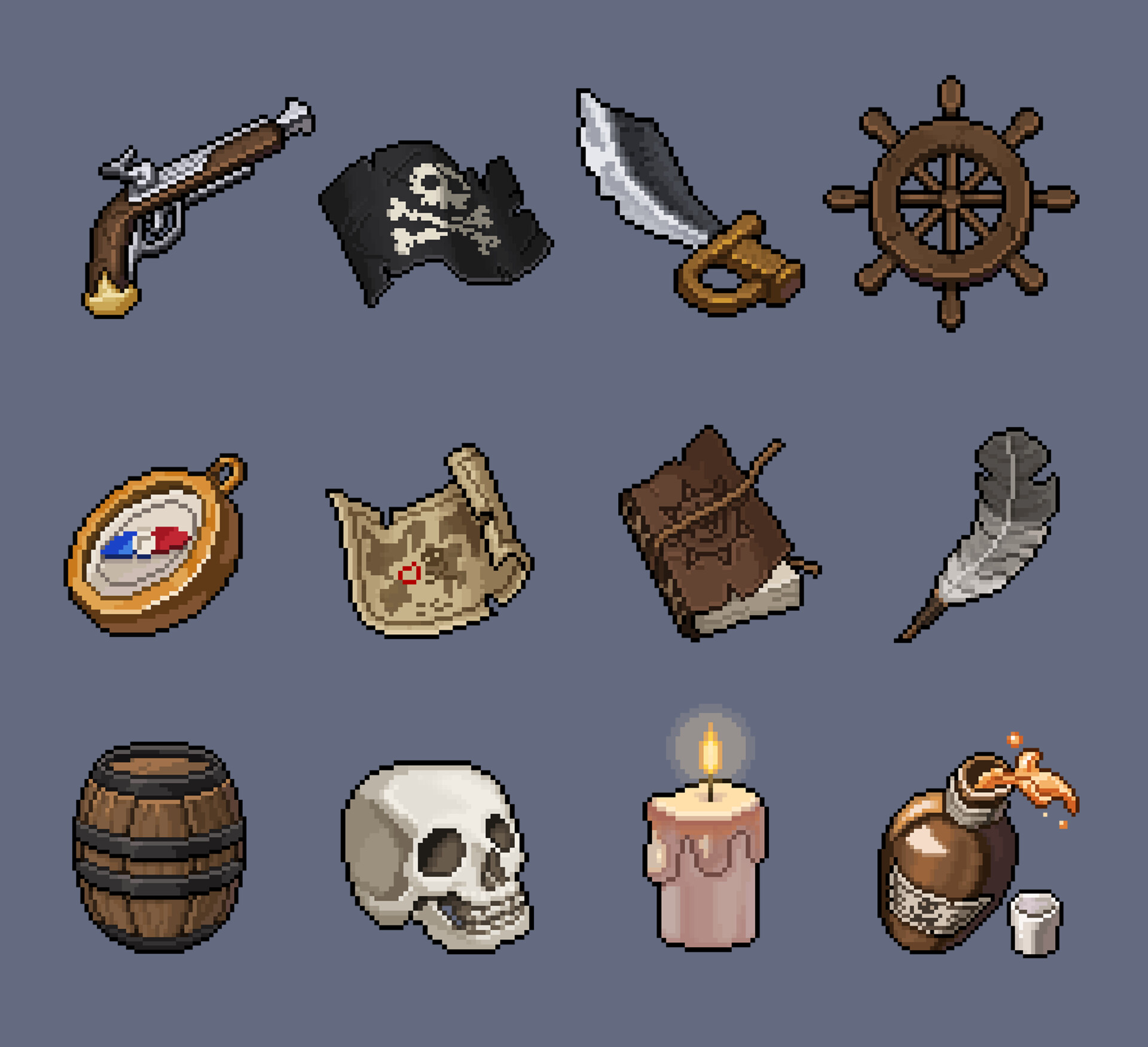 ArtStation - Pixel art resources-pirate