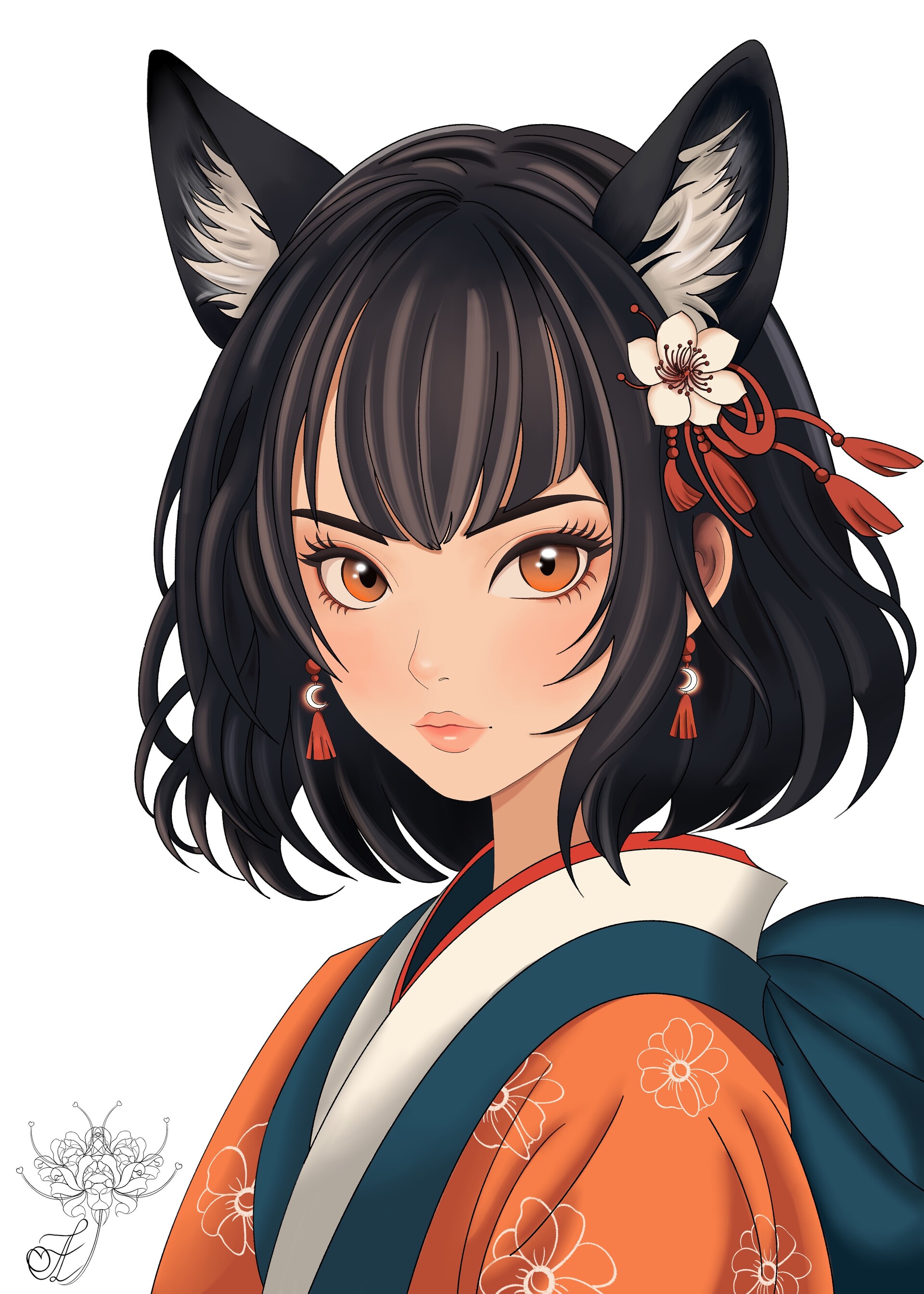 ArtStation - Kitsune girl