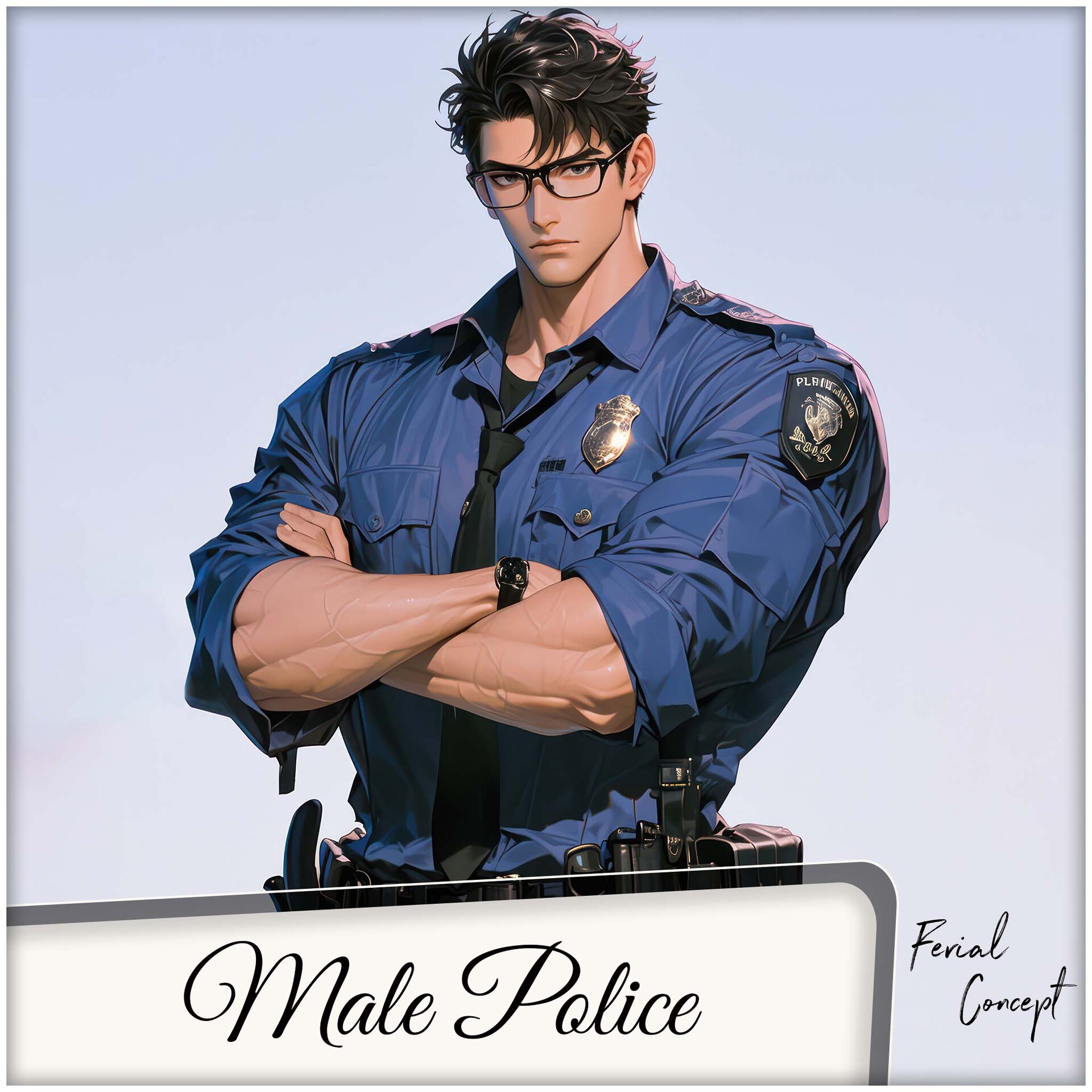 ArtStation - 🔹240 Male Police - Anime Character Reference Image Pack v ...