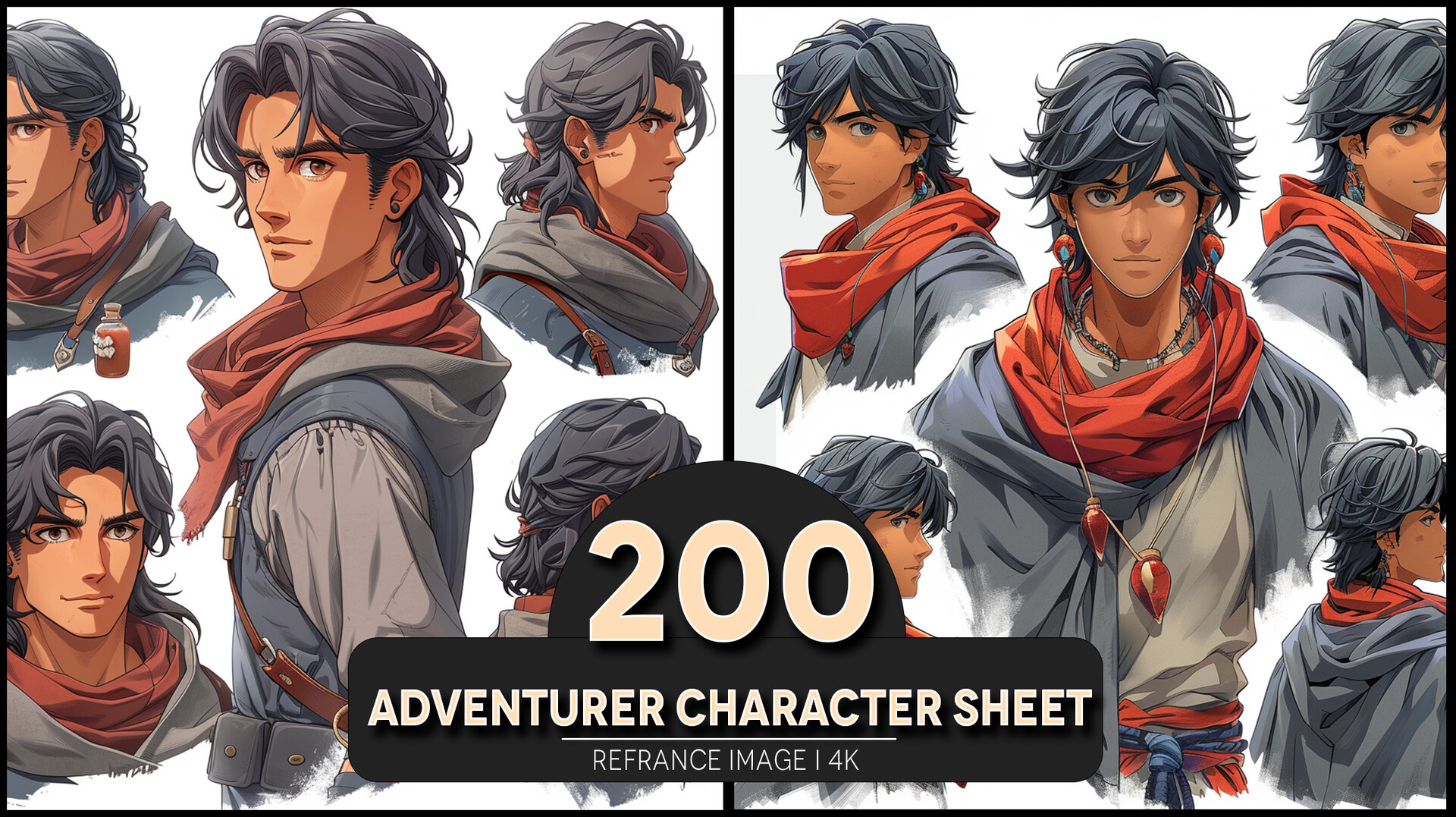 Pixel Ref - Adventurer Character Sheet 4K Reference/Concept Images