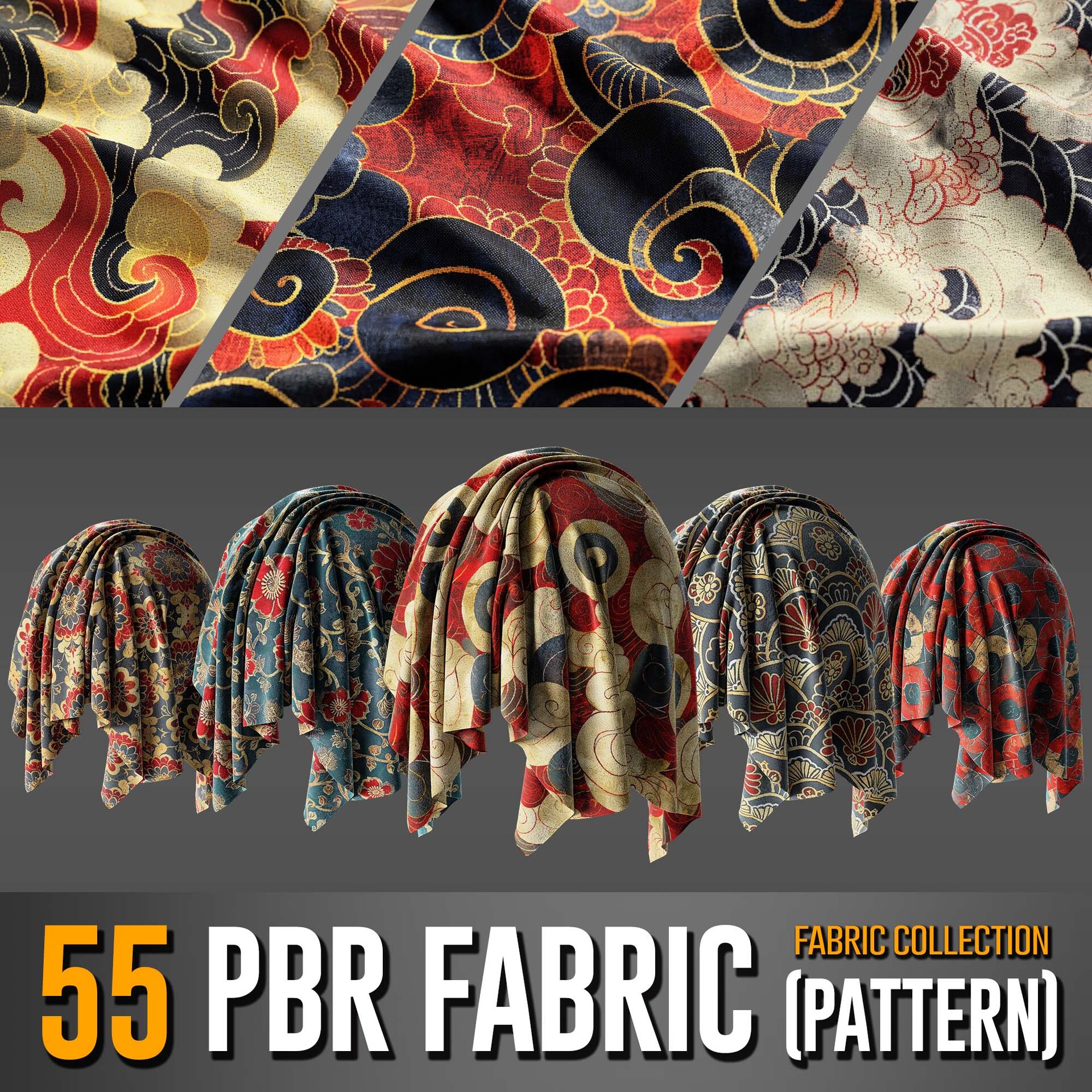 ArtStation - 55 PBR Fabric Collection- VOL 01