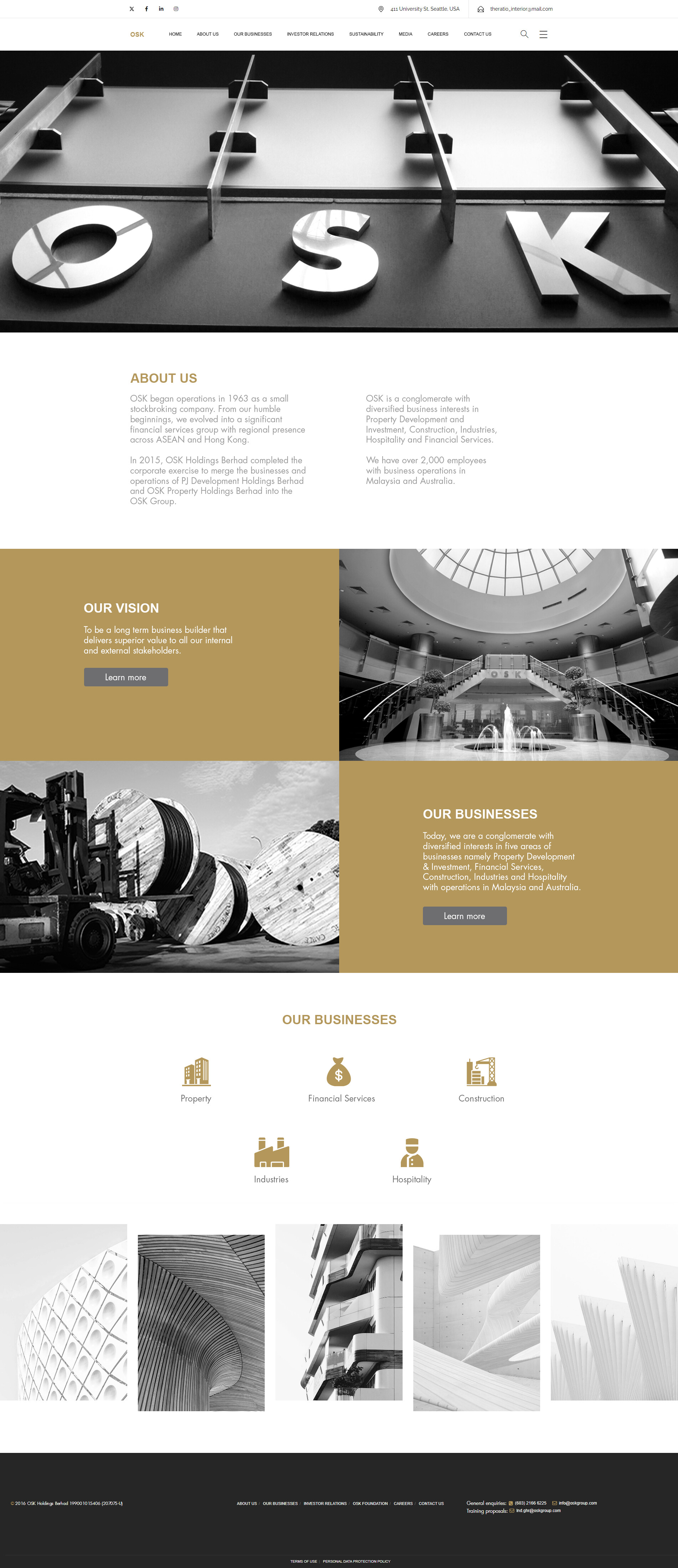 ArtStation - OSK Website Design