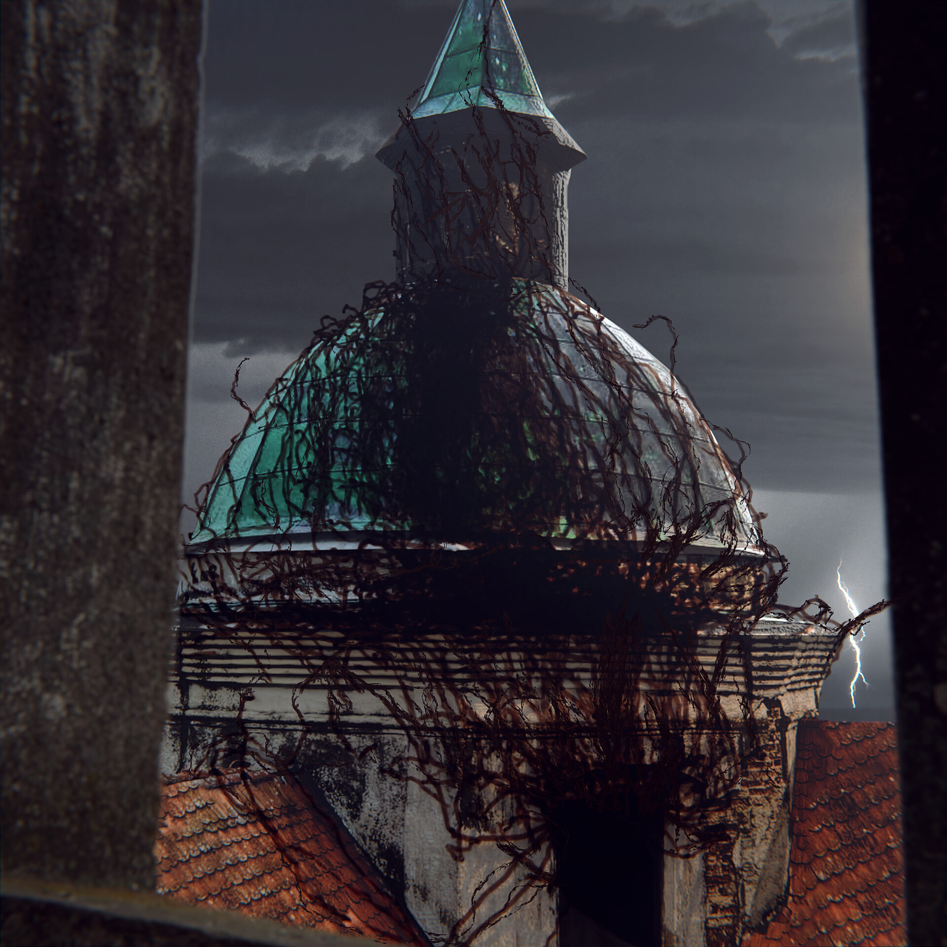 ArtStation - Cursed Church. Darkness is coming.