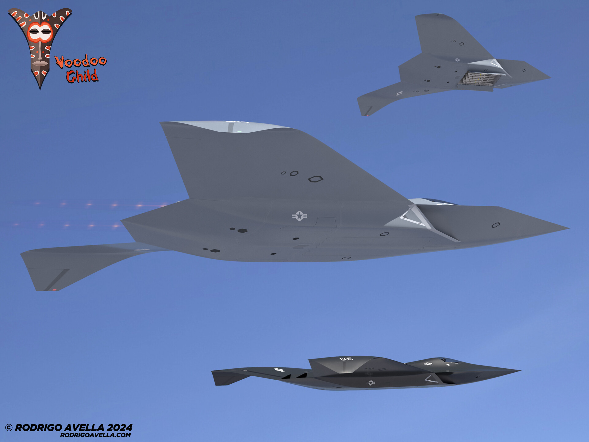 Rodrigo Avella - Voodoo Child - Sixth generation fighter concept