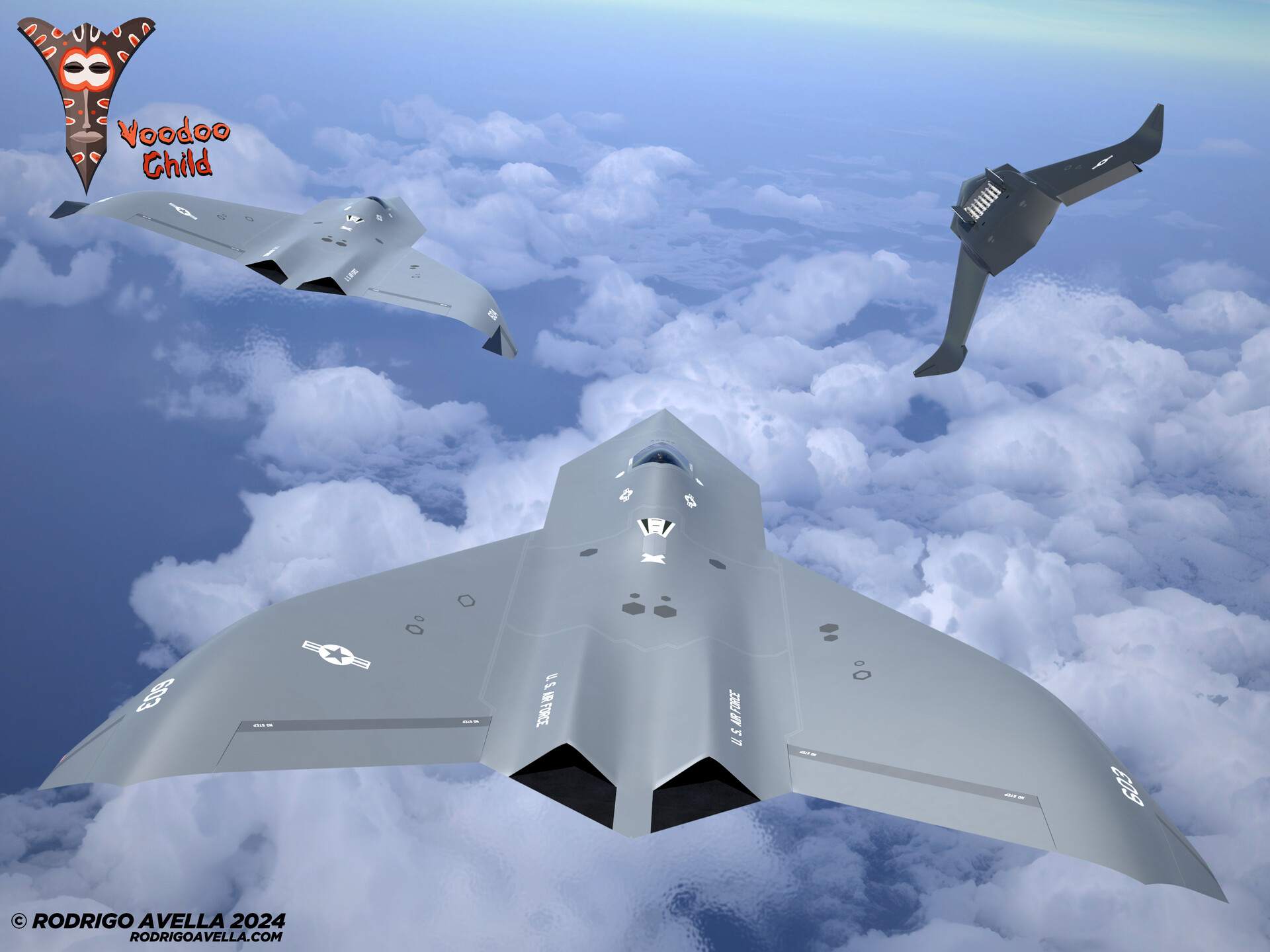 Rodrigo Avella - Voodoo Child - Sixth generation fighter concept