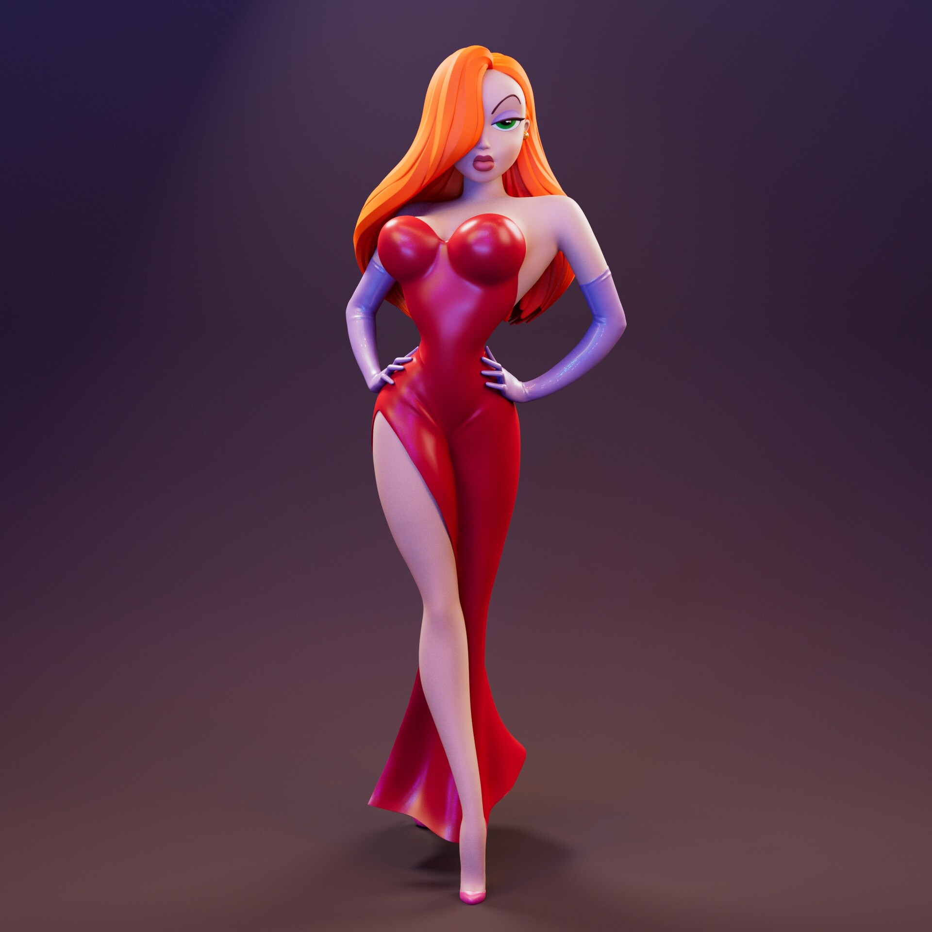 ArtStation - Jessica Rabbit 3D render