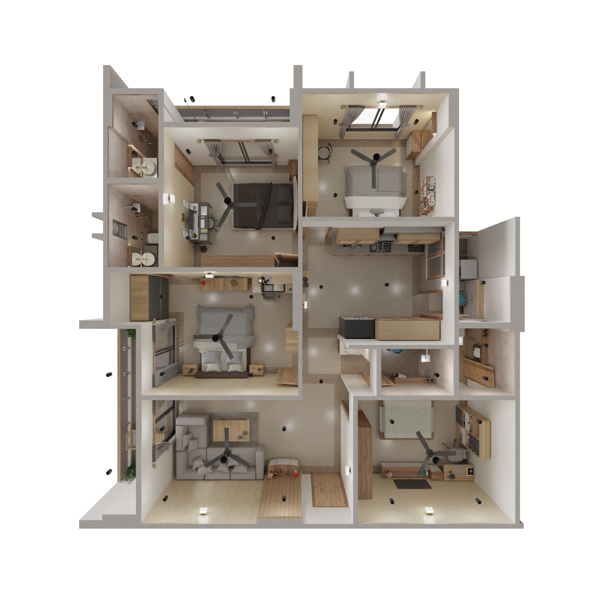 ArtStation - 4 BHK Flat (Design A)