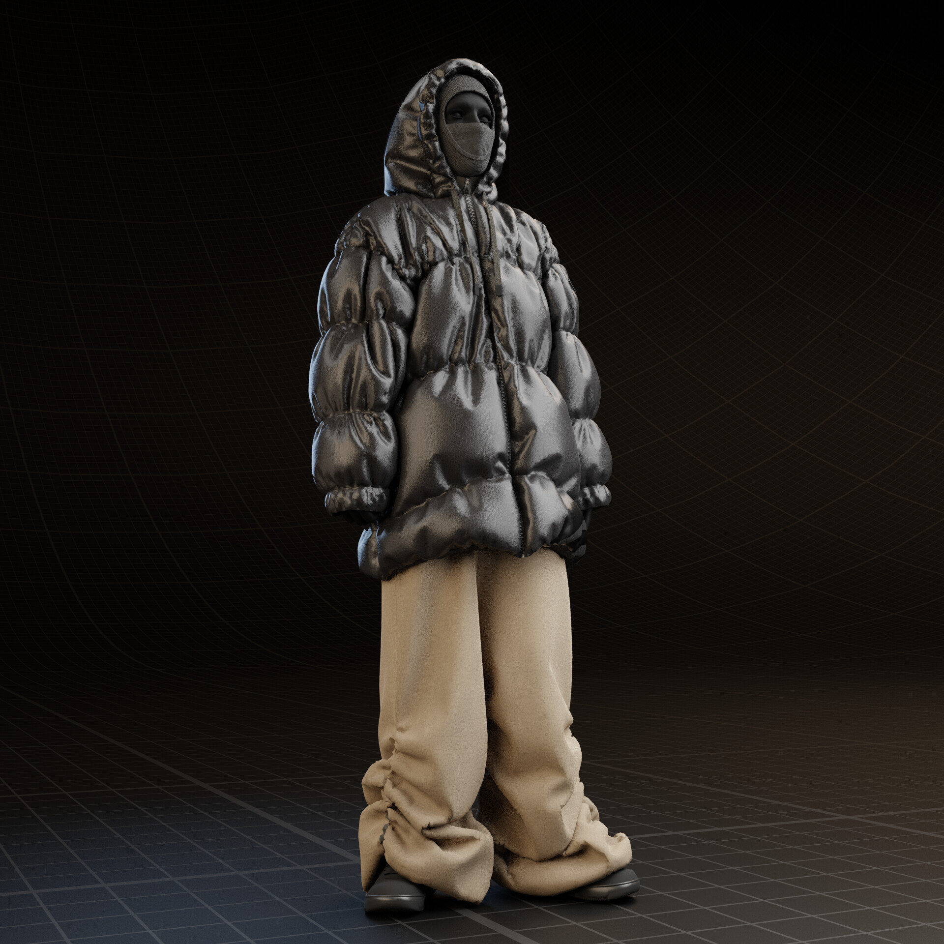 ArtStation - ABS puffer jacket outfit (Clo3D, Blender3D, Digital Brand ...