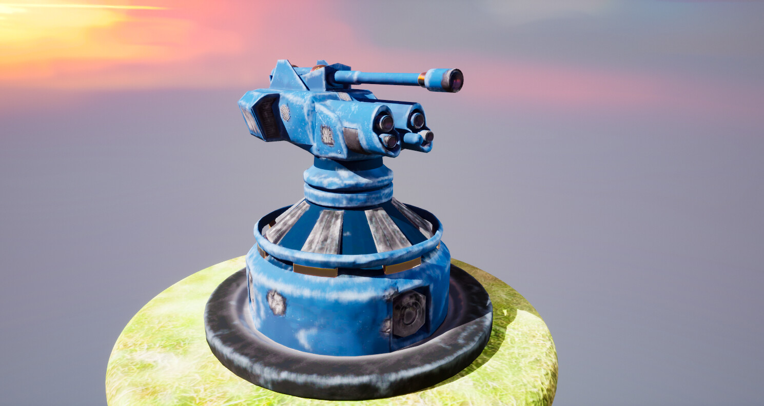 ArtStation - Stylized Turret (Discord one day project)