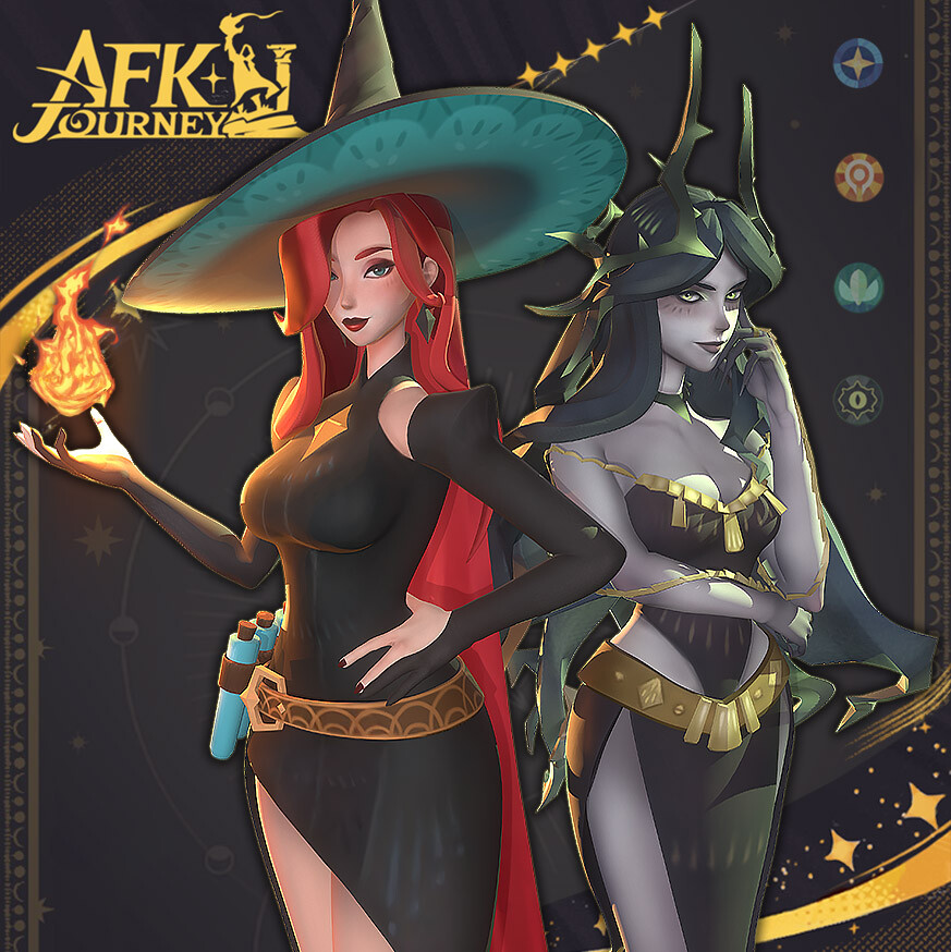 ArtStation - AFK Journey Fan Art - Mirael and Cecia