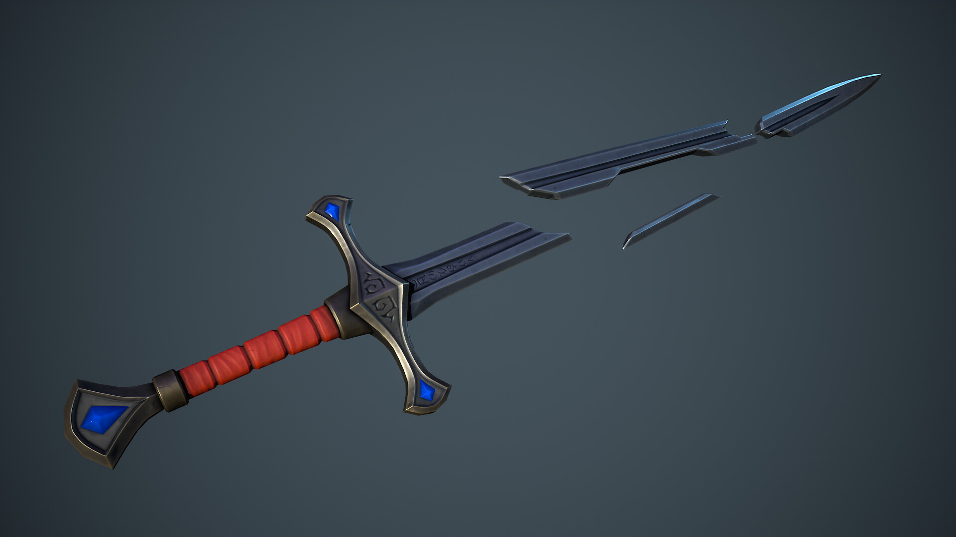 ArtStation - Stylized Broken Sword