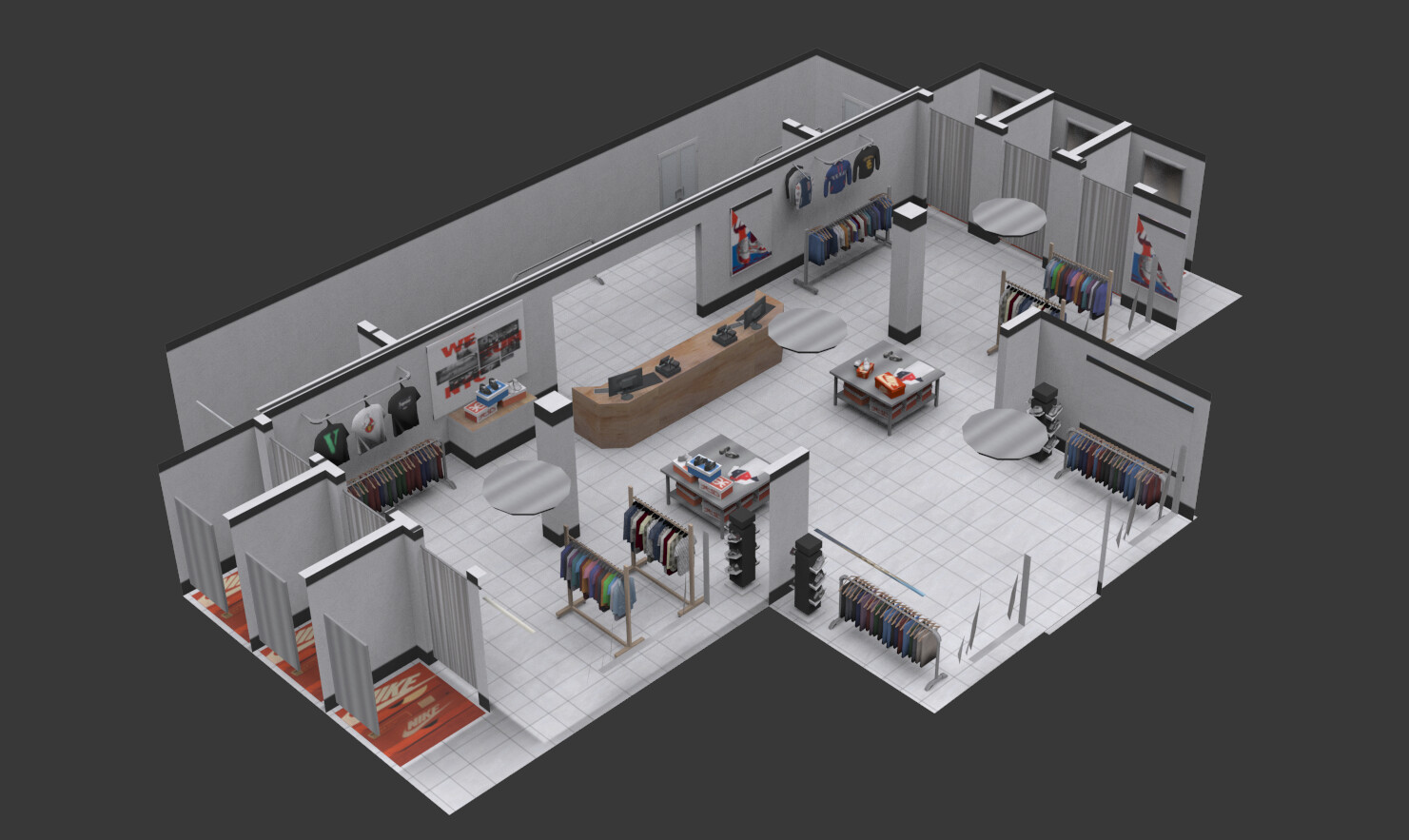 ArtStation - Sportswear store interior