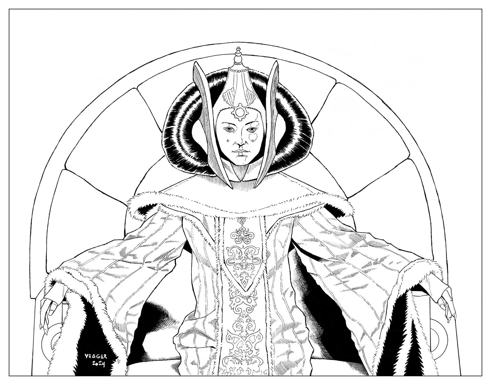 padme amidala coloring pages