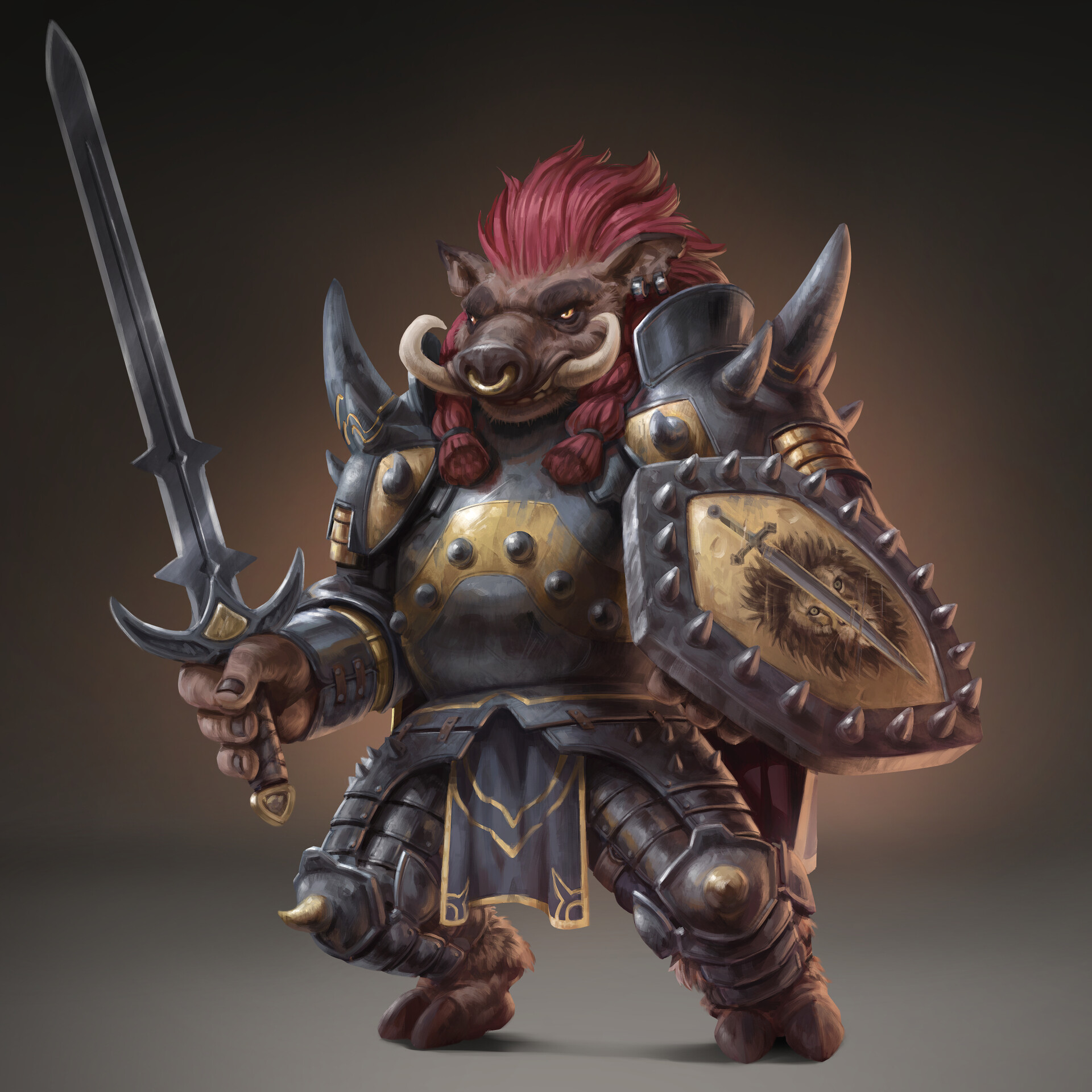 ArtStation - Wereboar Champion | Roll for Combat
