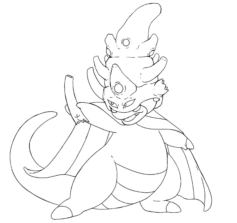 slowking coloring page