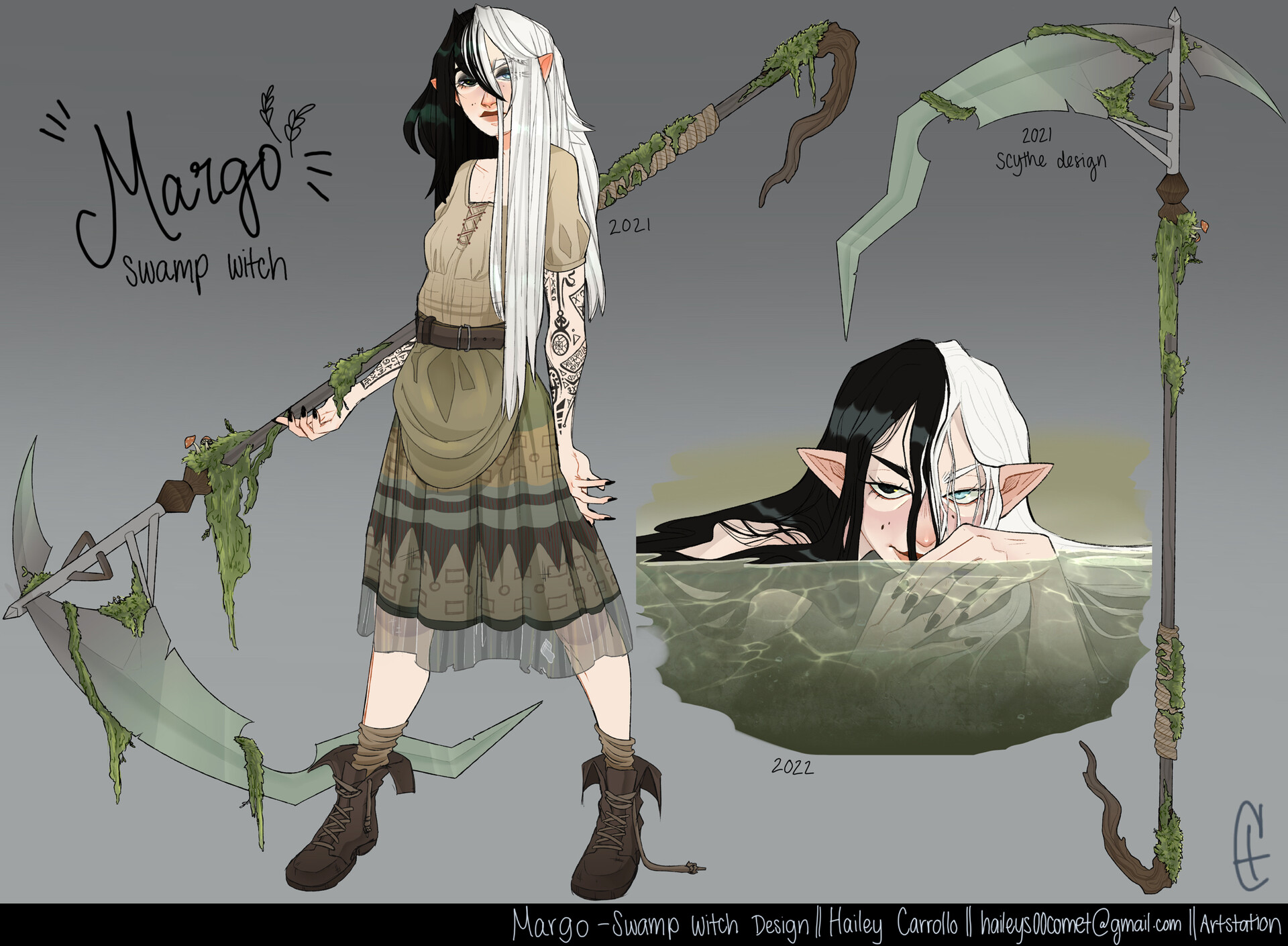 ArtStation - Margo - Swamp Witch Character Design Concept