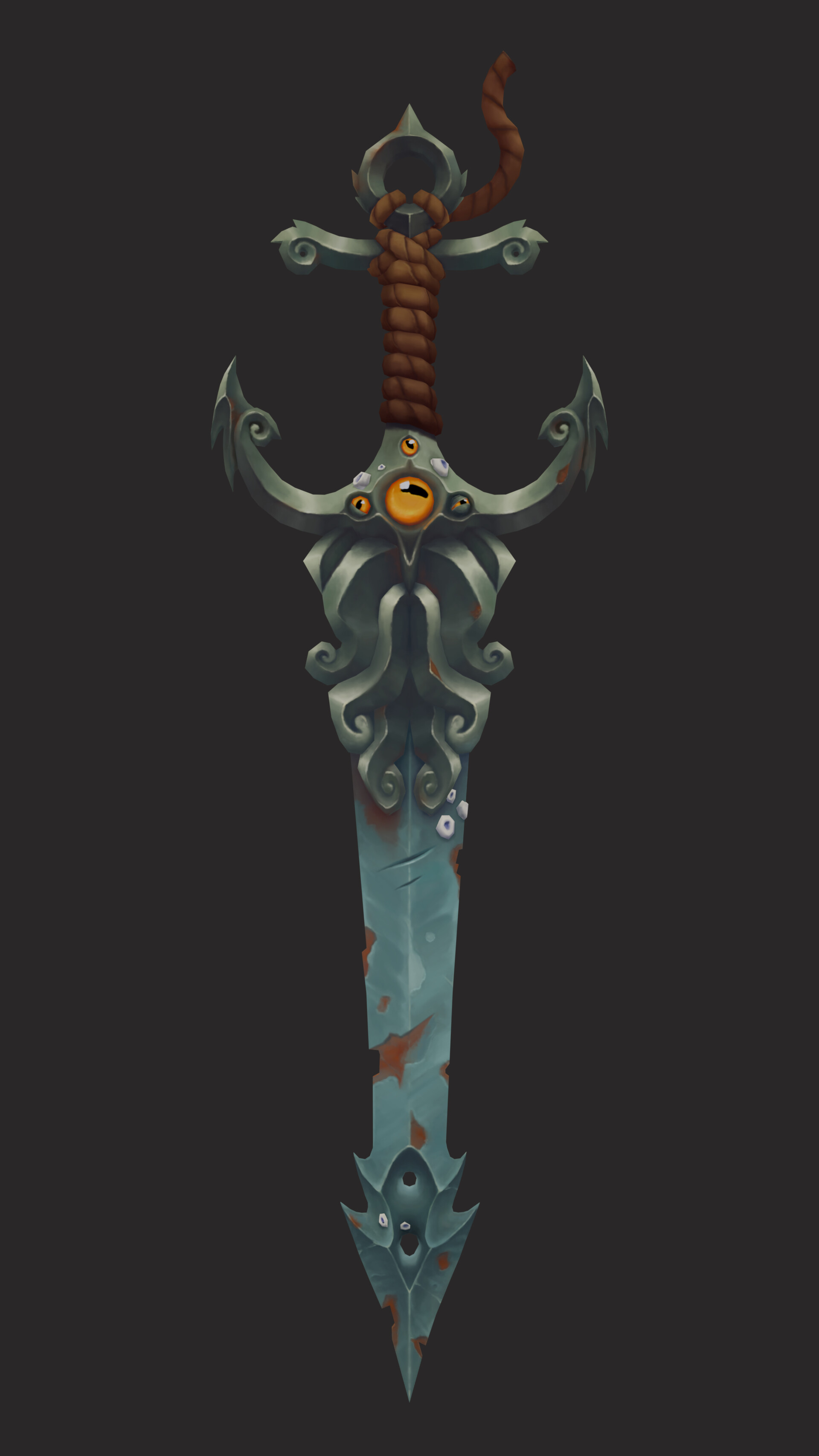 ArtStation - Handpainted Stylized Anchor Sword