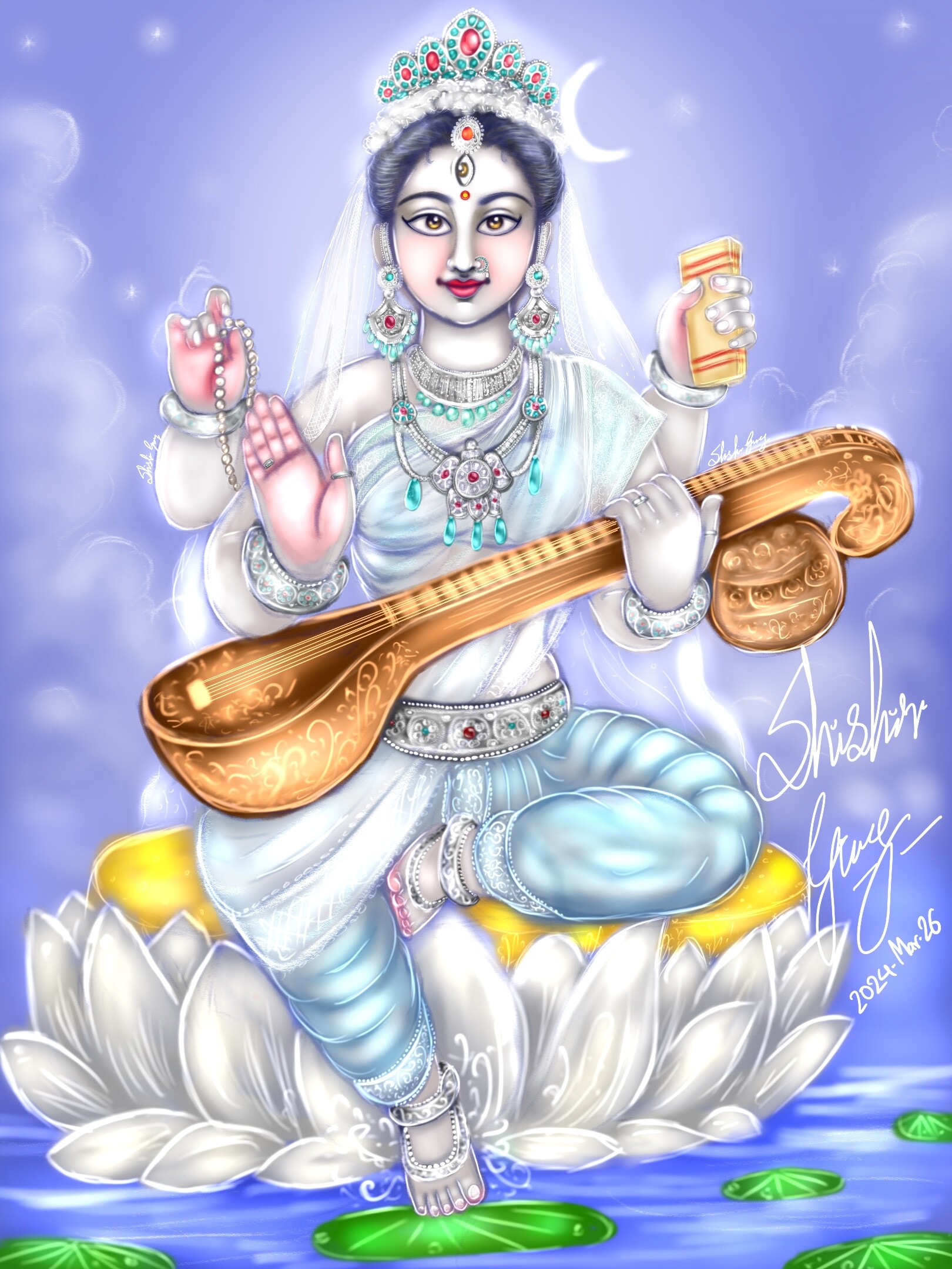 ArtStation - Sri Saraswati Devi