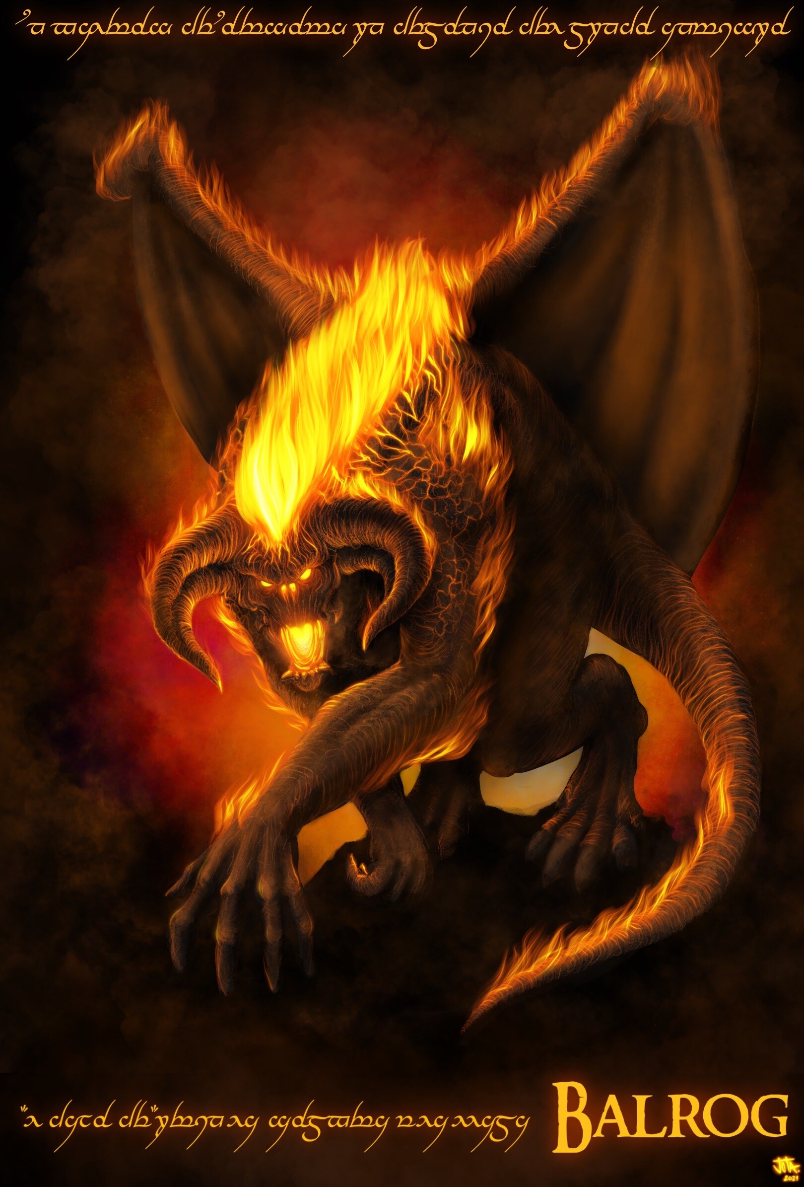 ArtStation - The Balrog of Moria