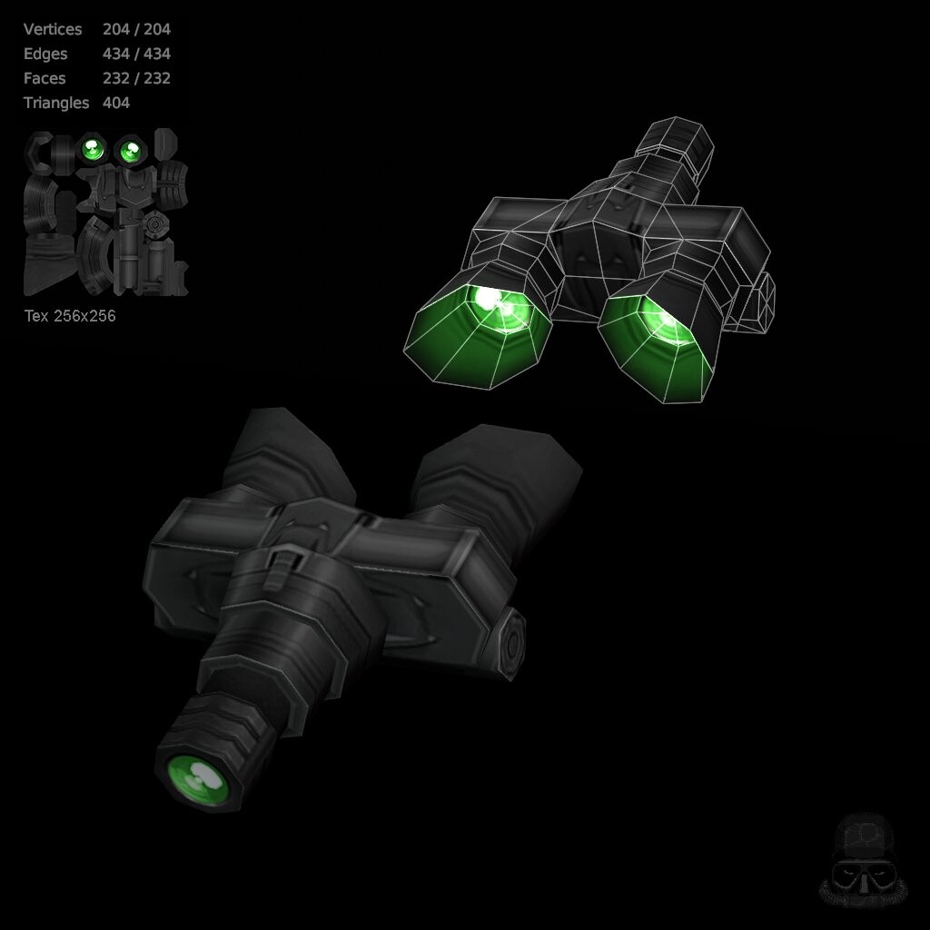 ArtStation - Low Poly Night Vision Goggles