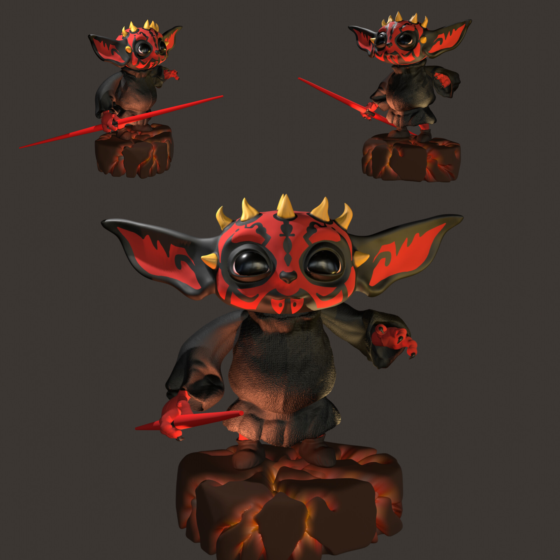 ArtStation - Baby Yoda/Darth Maul.