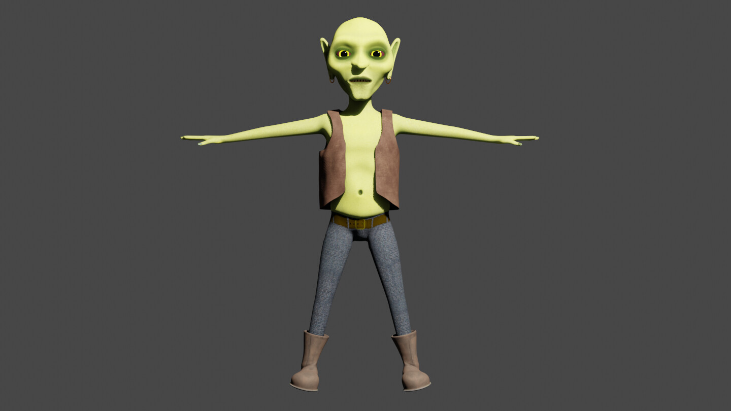 ArtStation - Blender Rigged Goblin 3D Model