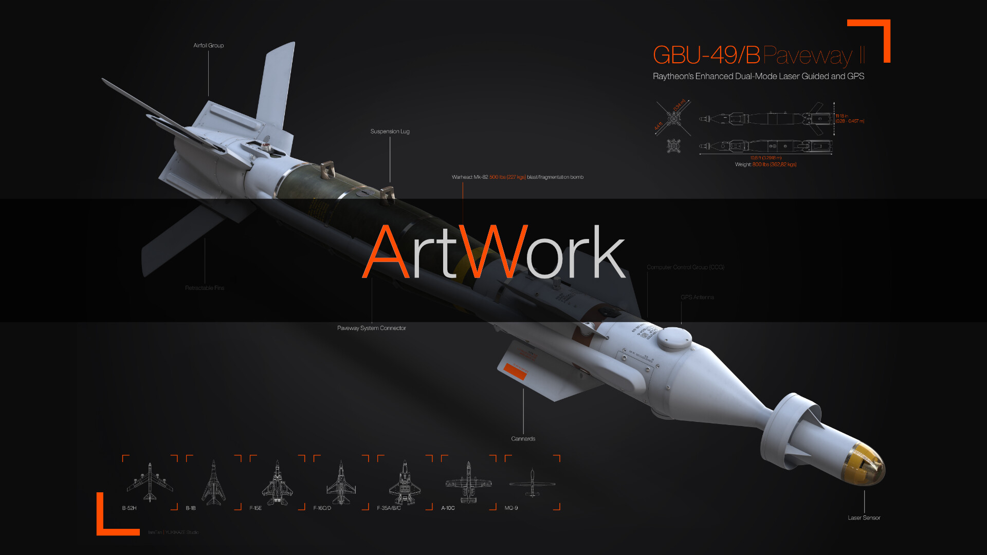 ArtStation - GBU-49/B Paveway II (Print Landscape ver.)