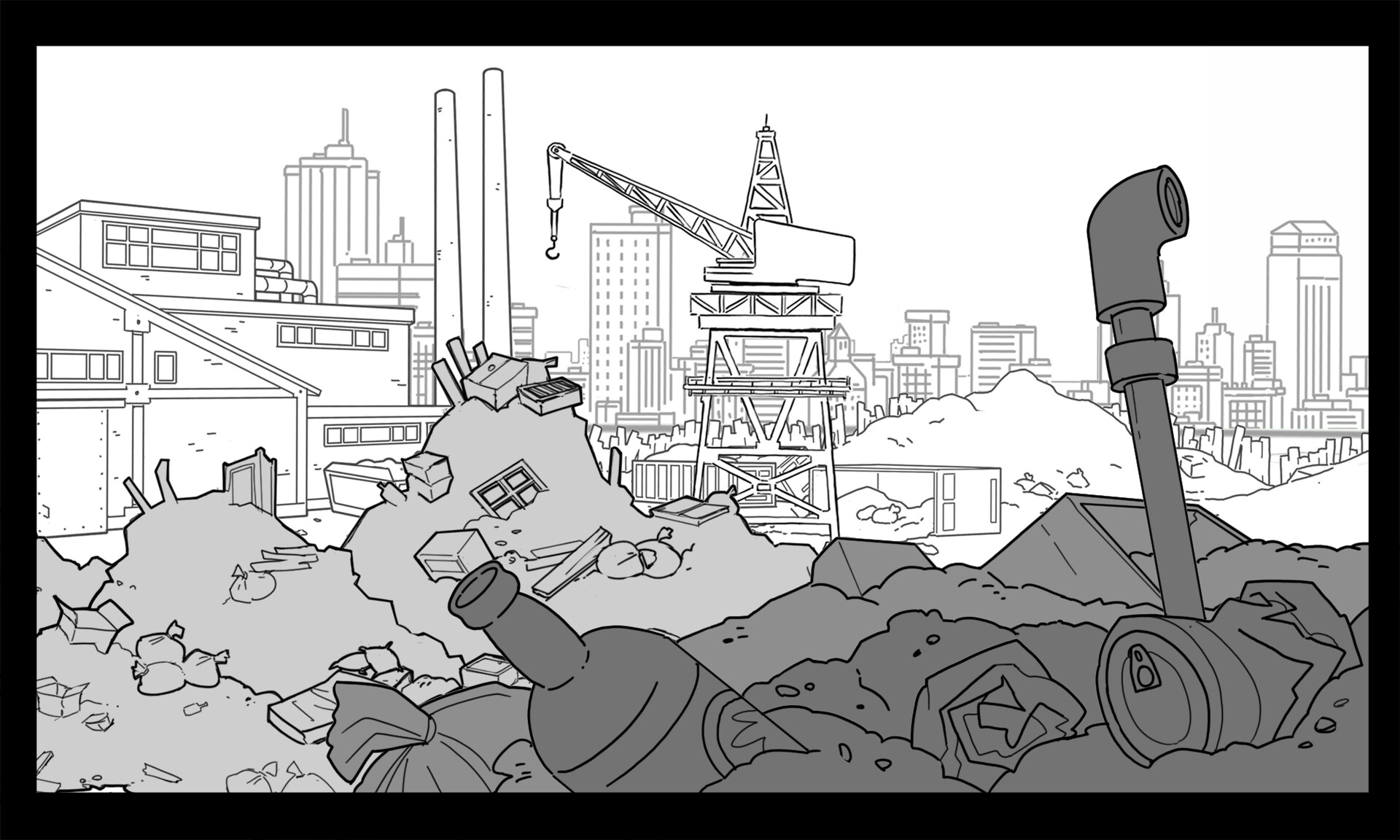 Hastur - Layout BG pour la série Grosha et Mr B. Studio : La Station ...