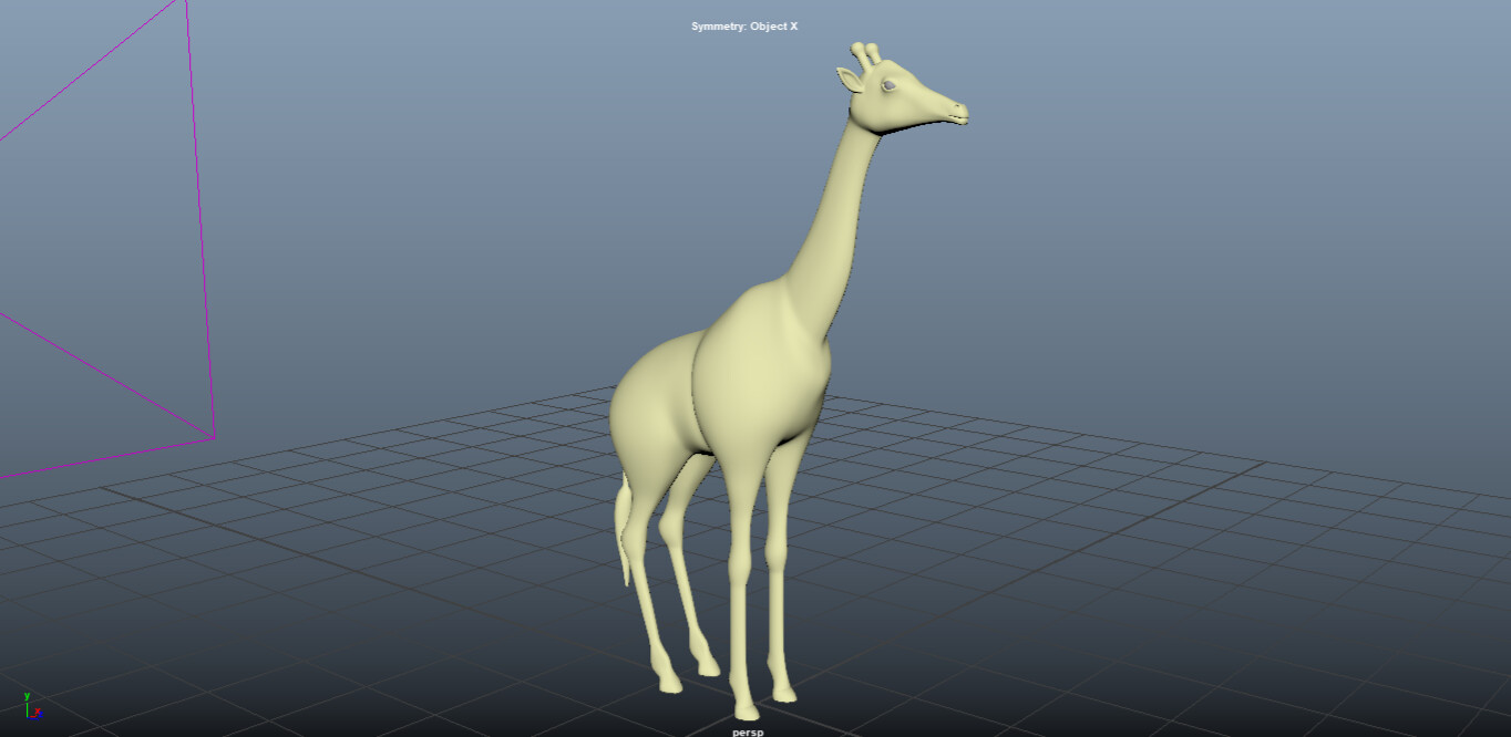 Thejesh Kumar R.K - Giraffe 3D model made with Autodesk Maya