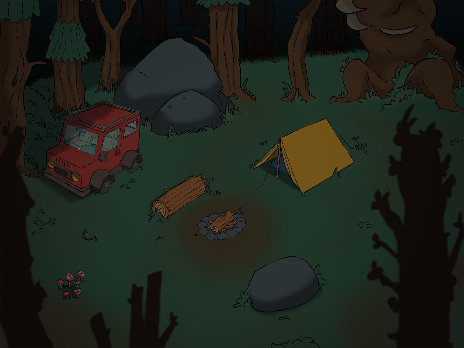 ArtStation - Forest camp