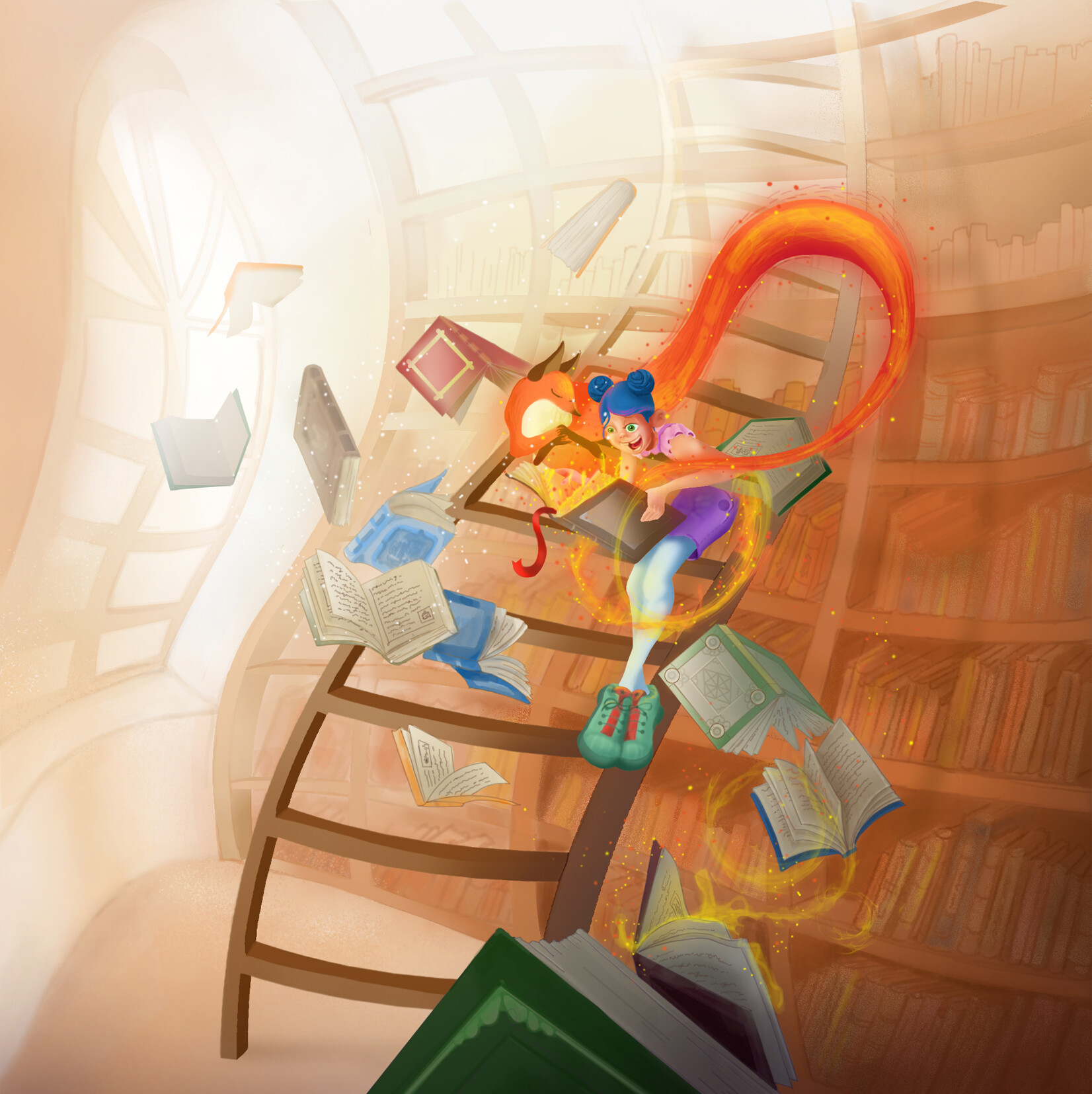 ArtStation - Magical library