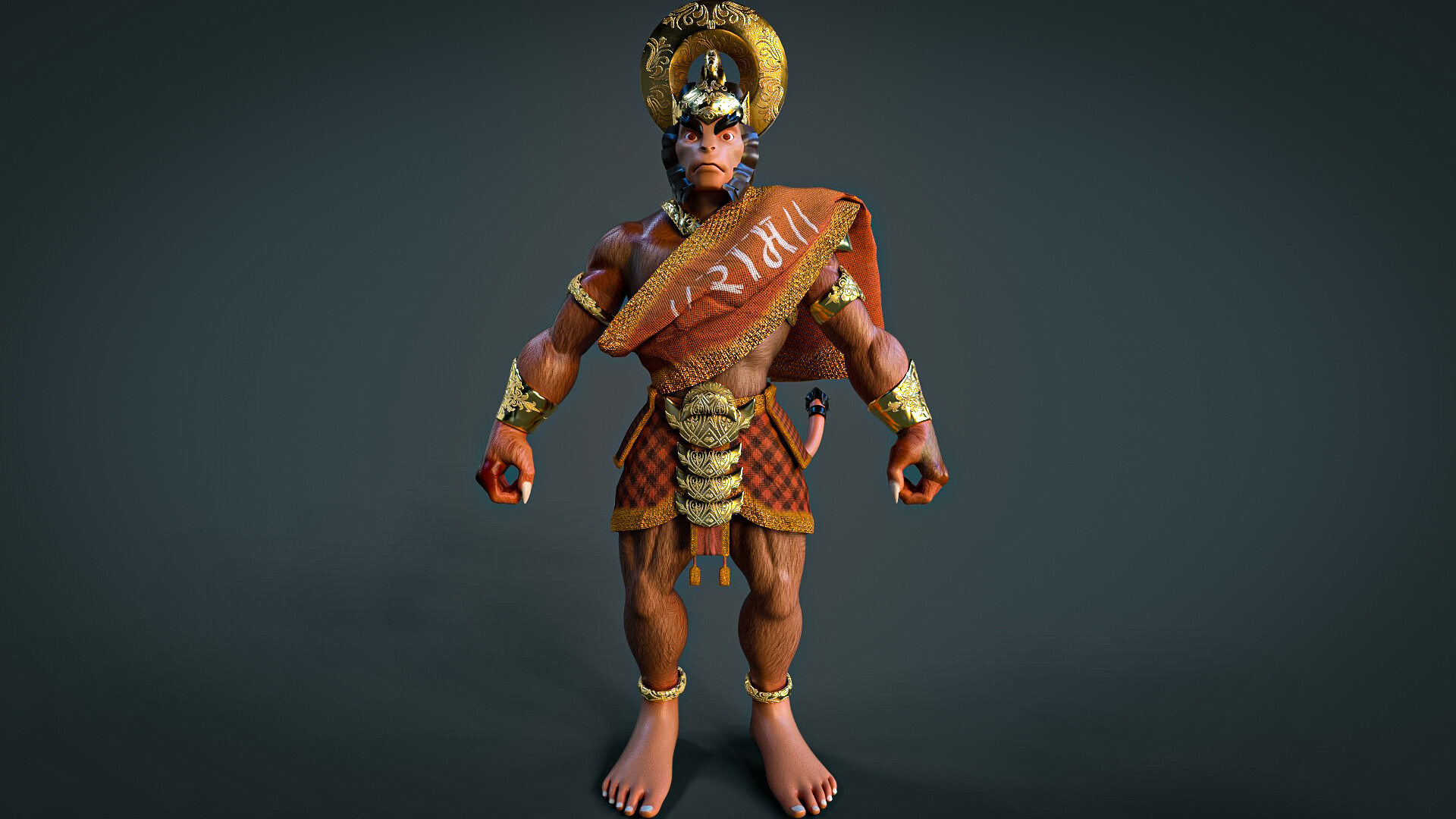 Vishnu Sharma - "Scarred Valor: Hanuman the Monkey King Warrior"