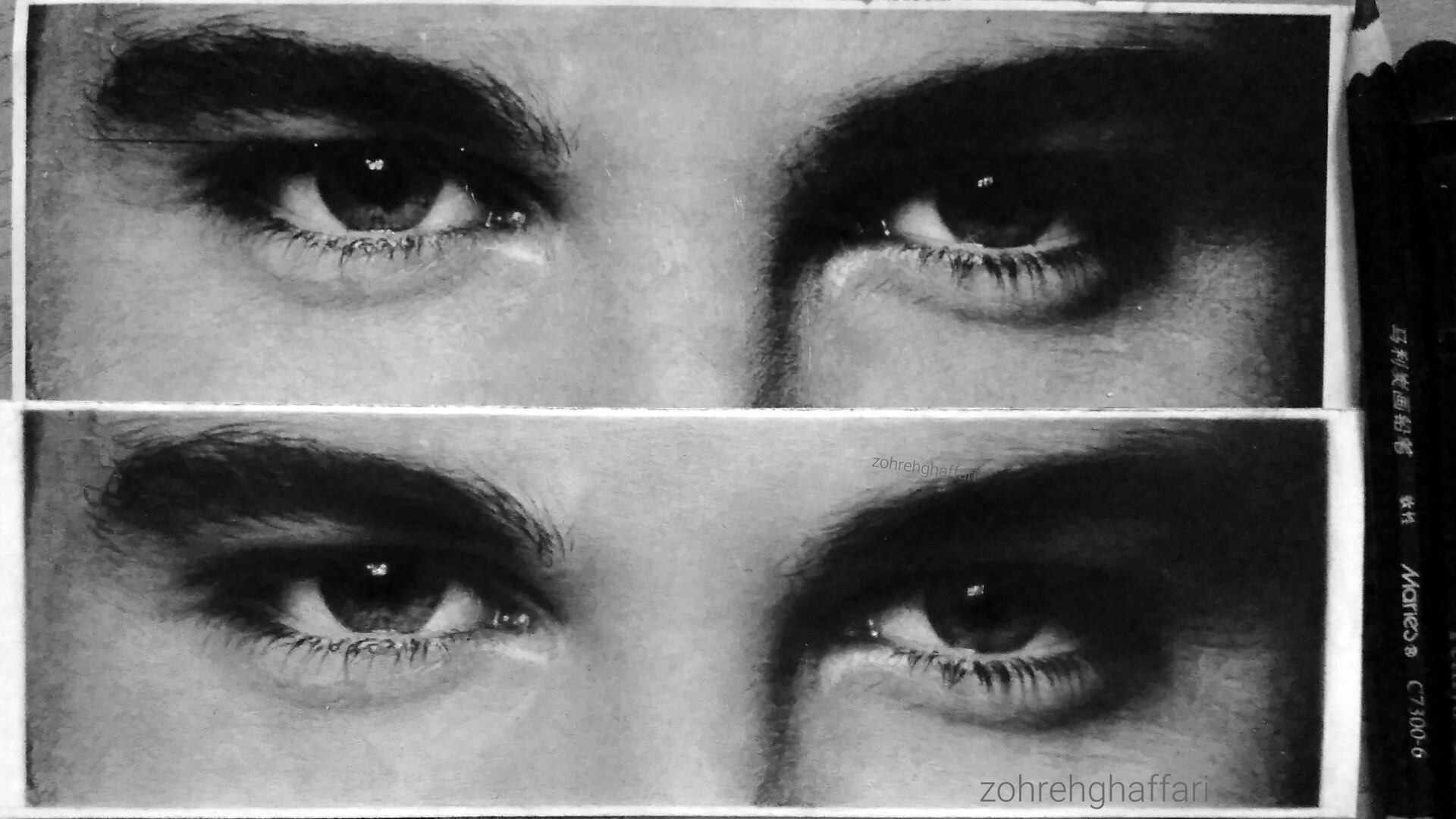 ArtStation - Hyperrealism style Charcoal technique