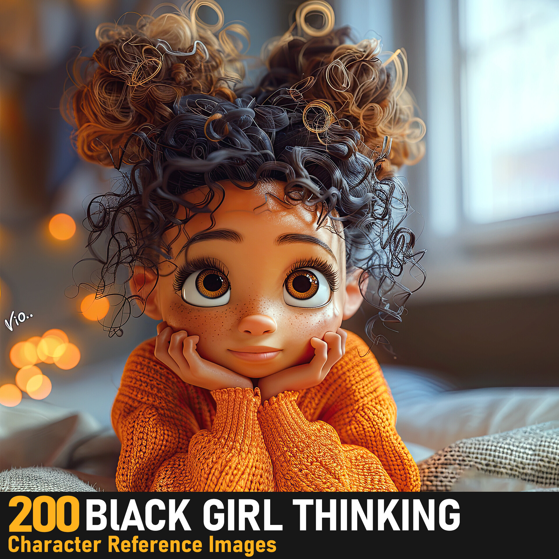 ArtStation - Black Girl Thinking|4K Reference Images