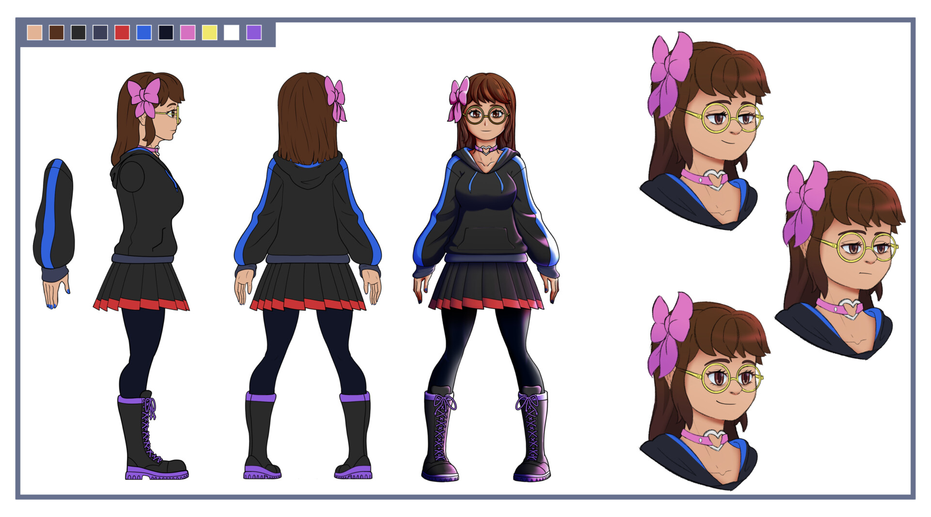 ArtStation - Girl Character Sheet commission